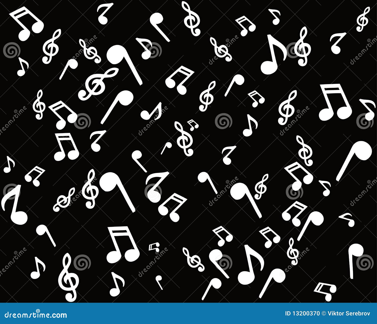 Notas blancas ilustración del vector. Ilustración de artístico - 13200370