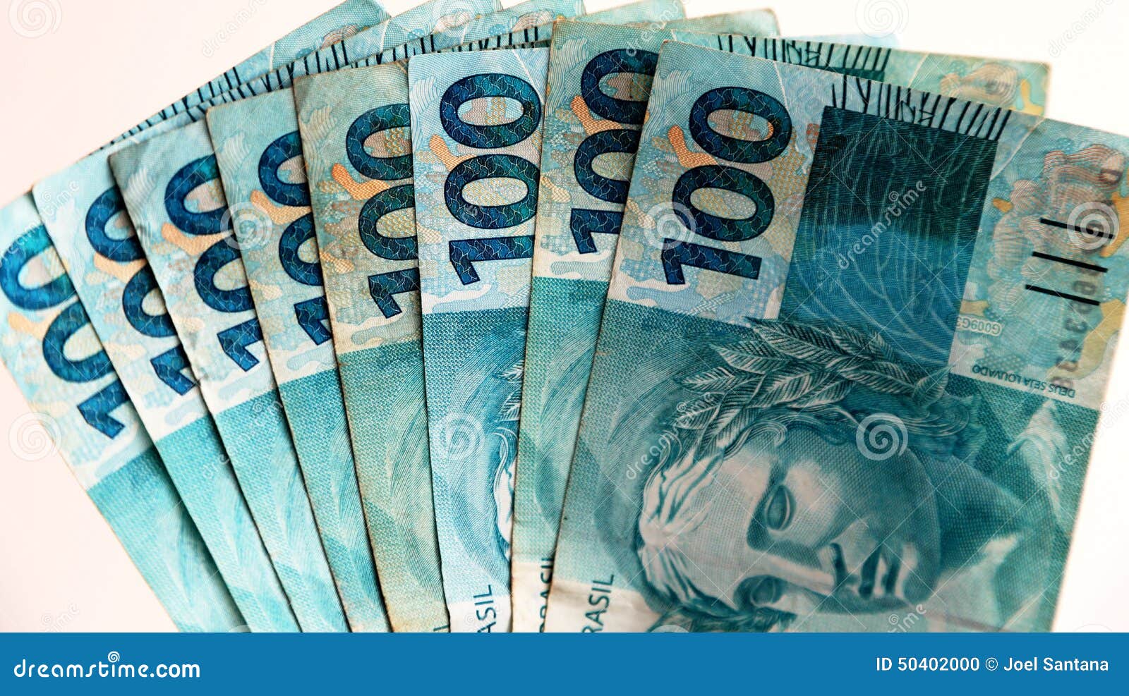 Notas 100 Brasil real foto de stock. Imagem de compra - 50402000