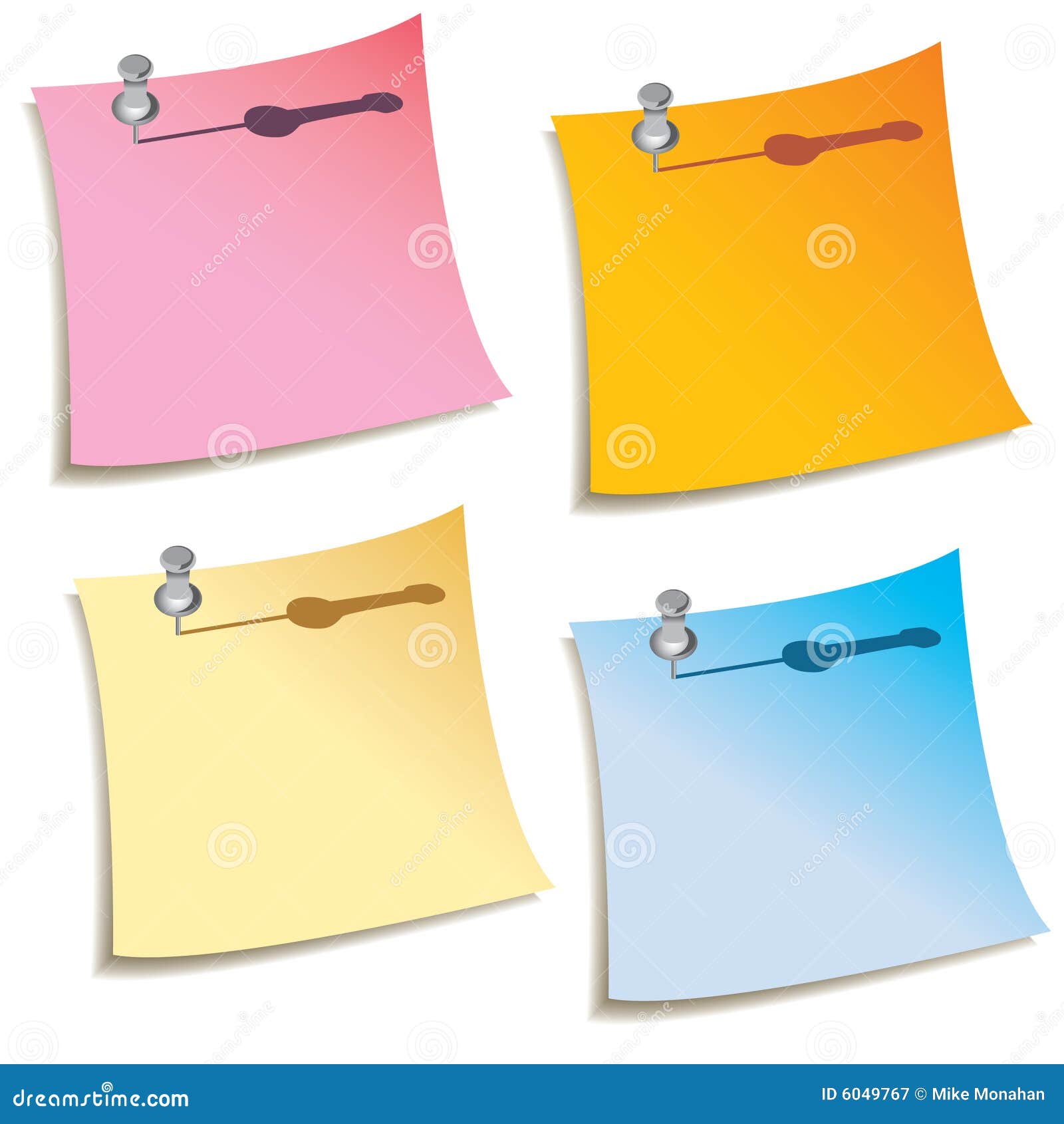 Notas coloridas ilustración del vector. Ilustración de nota - 6049767