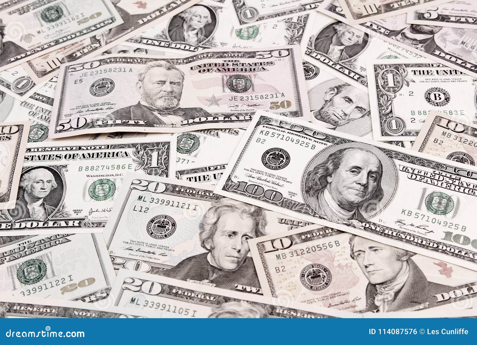 Notas de banco americanas foto de stock. Imagem de nota - 114087576