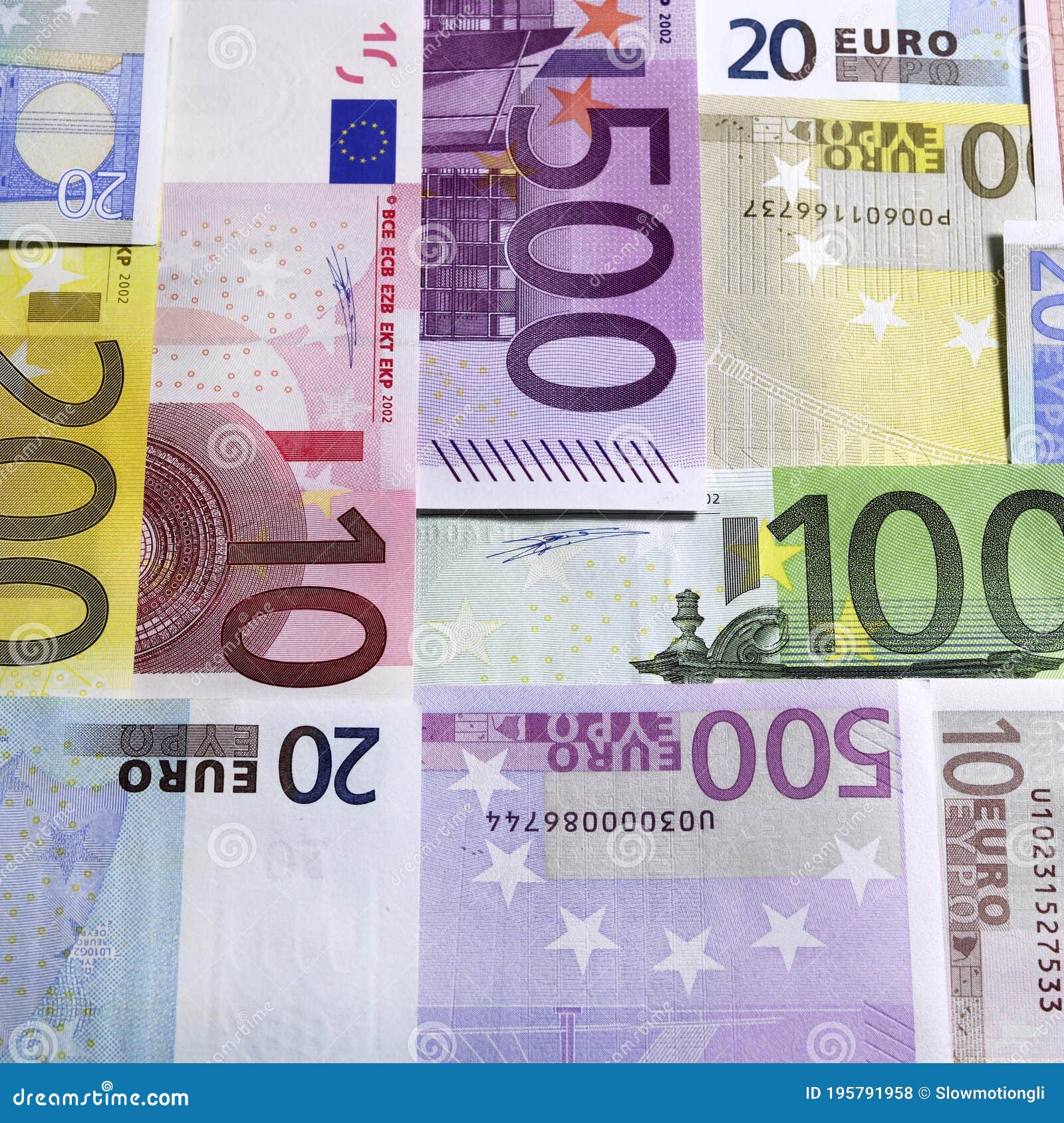 Notas de euro foto de stock. Imagem de notas, investimento - 195791958