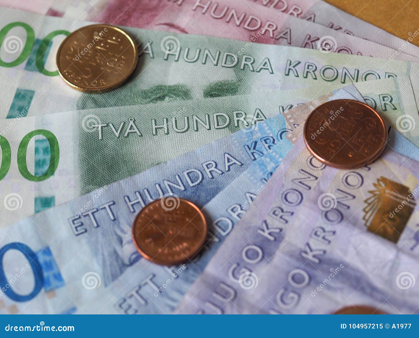 Notas De La Corona Sueca, Suecia Imagen de archivo - Imagen de venta ...