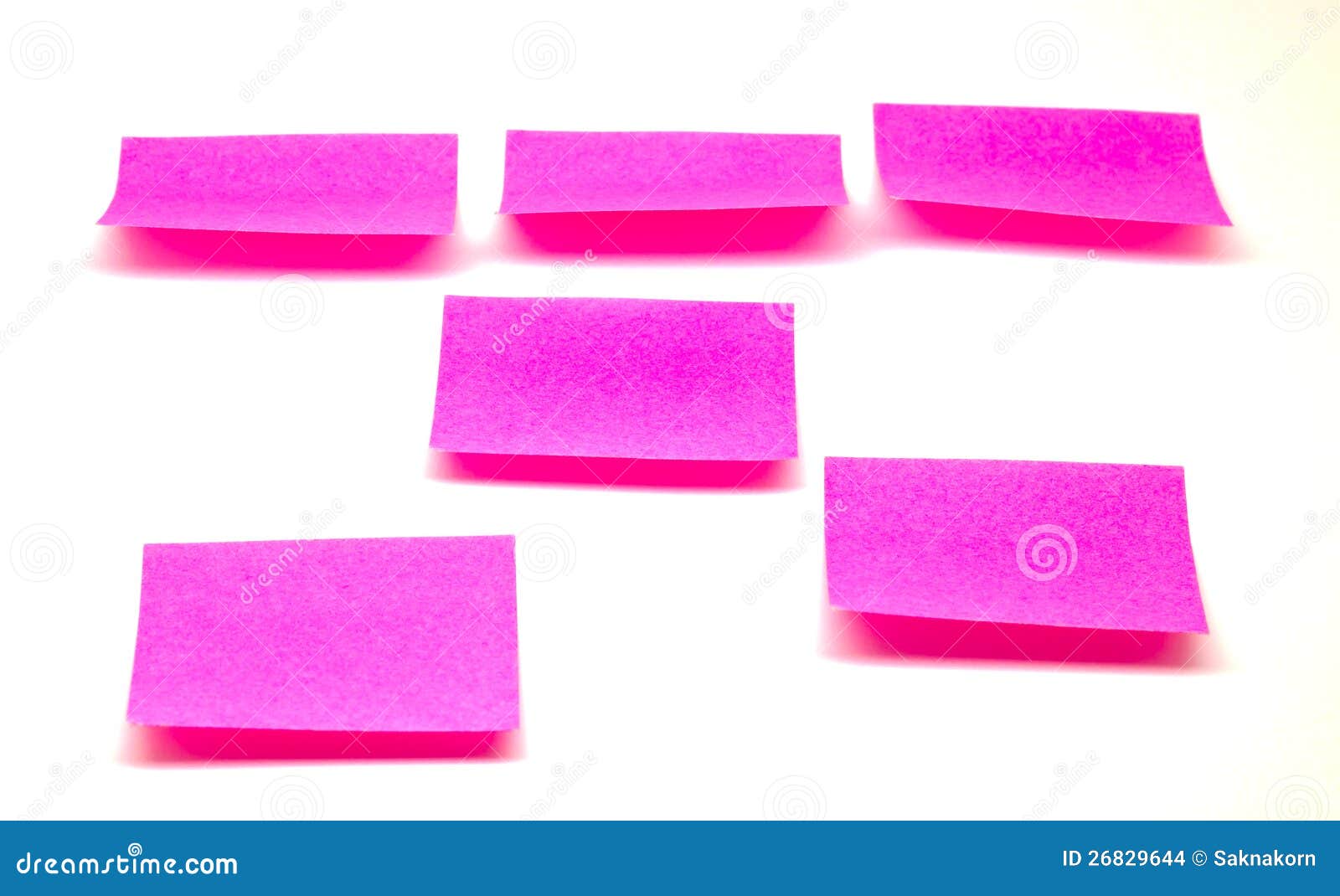 Notas De Papel Cor-de-rosa. Foto de Stock - Imagem de azul, objeto ...