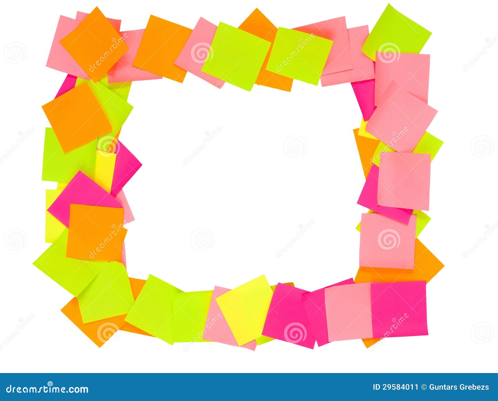 Notas De Post-it Dispuestas Como Marco Stock de ilustración ...