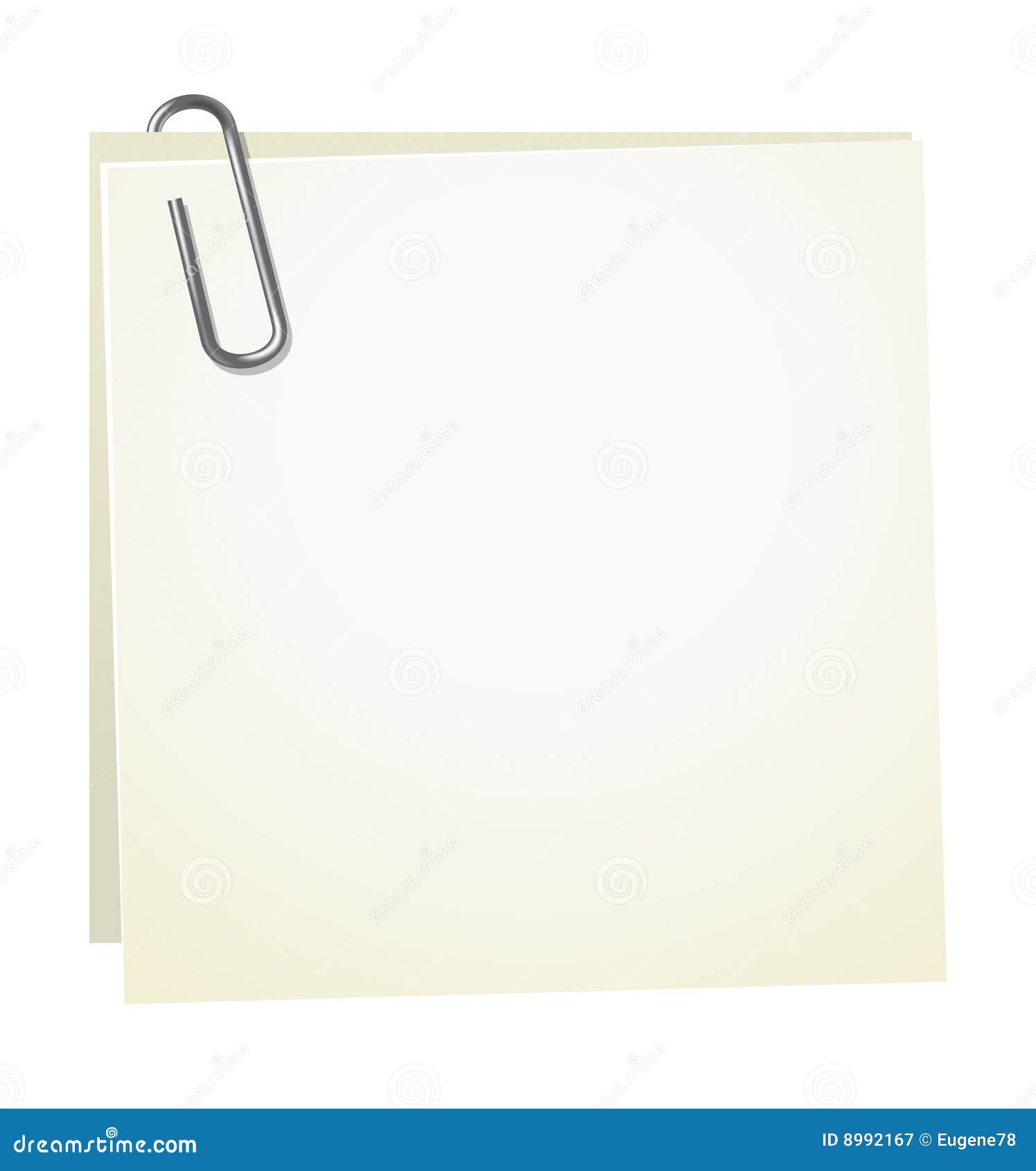 Notas del clip ilustración del vector. Ilustración de oficina - 8992167