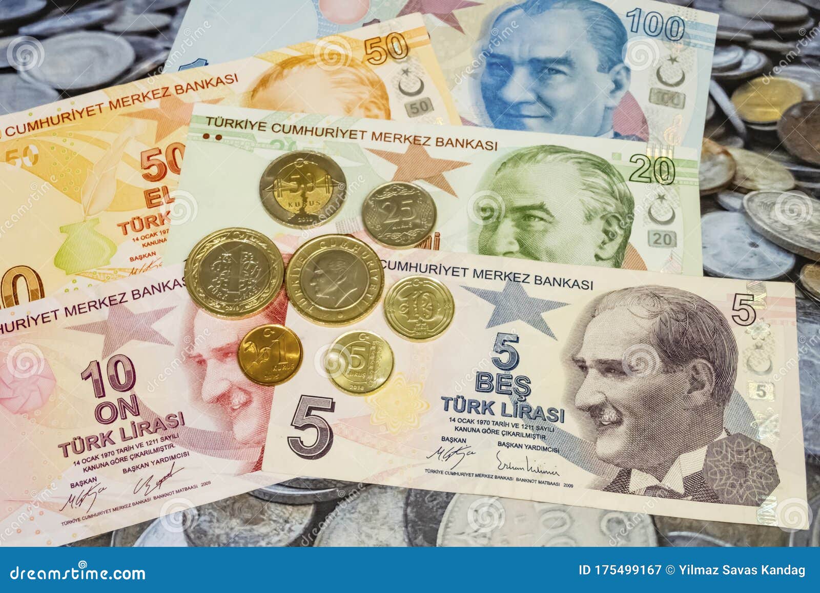 Notas E Moedas De Lira Turca Imagem de Stock - Imagem de mercado ...