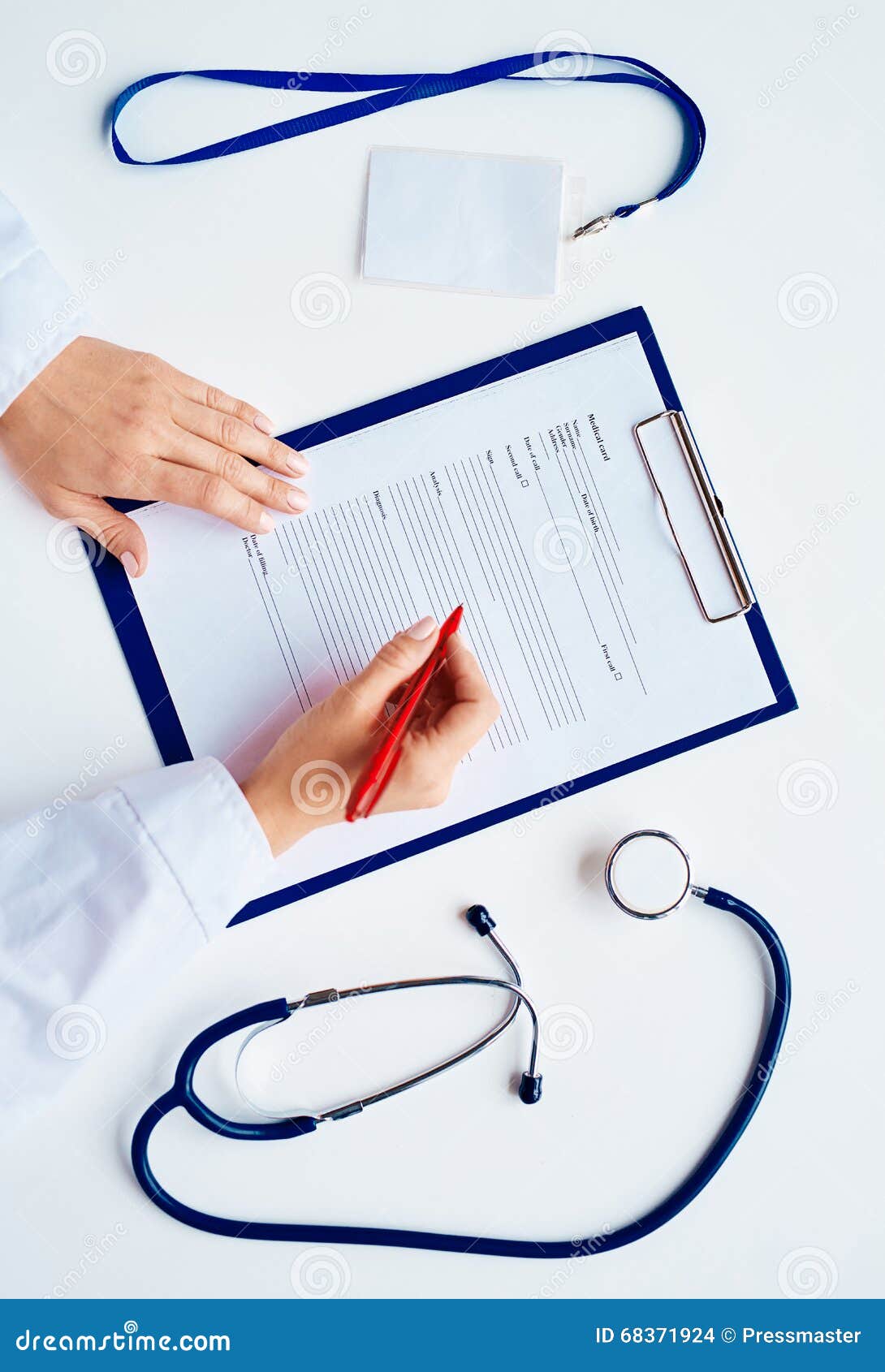 Notas médicas foto de archivo. Imagen de estetoscopio - 68371924