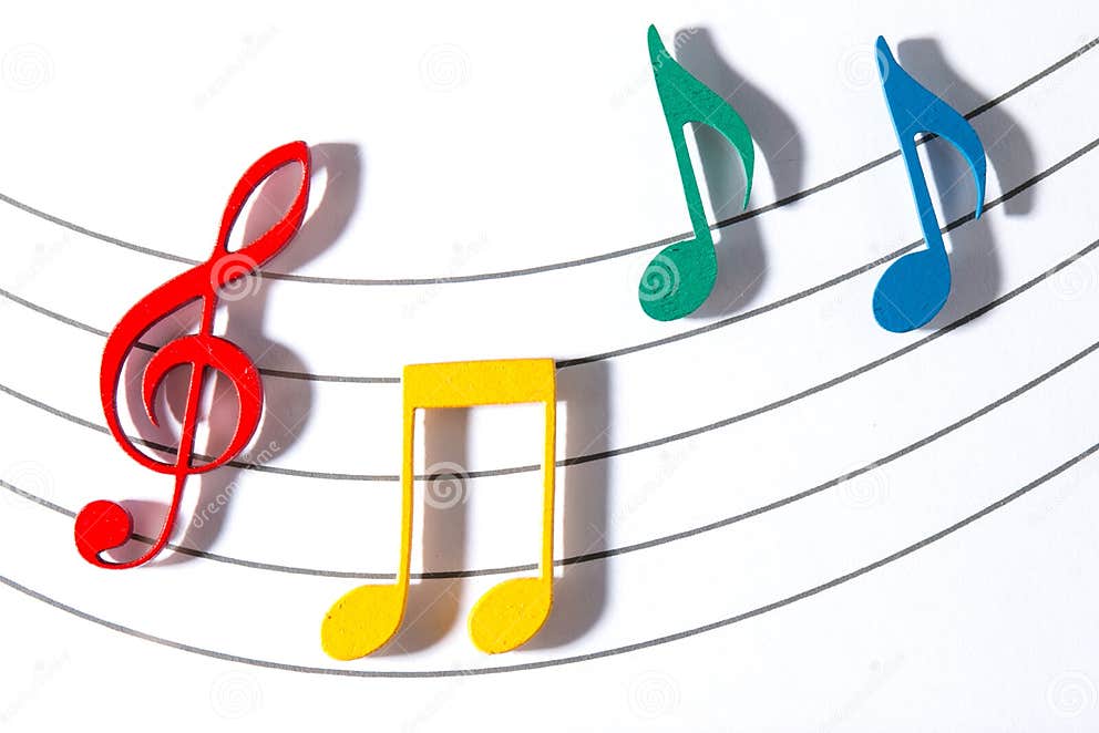 Notas musicales del color imagen de archivo. Imagen de consonancia ... Notas musicales del color imagen de archivo. Imagen de consonancia ...
