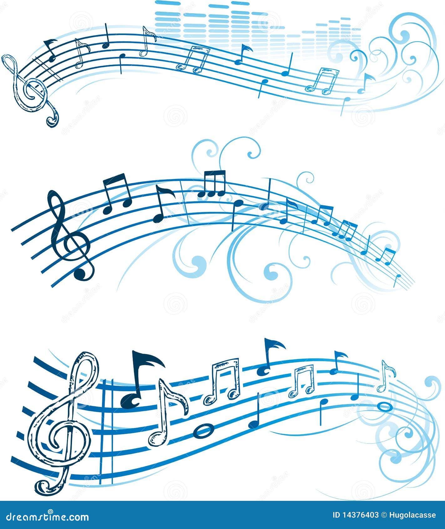 Notas musicales del vector ilustración del vector. Ilustración de ...