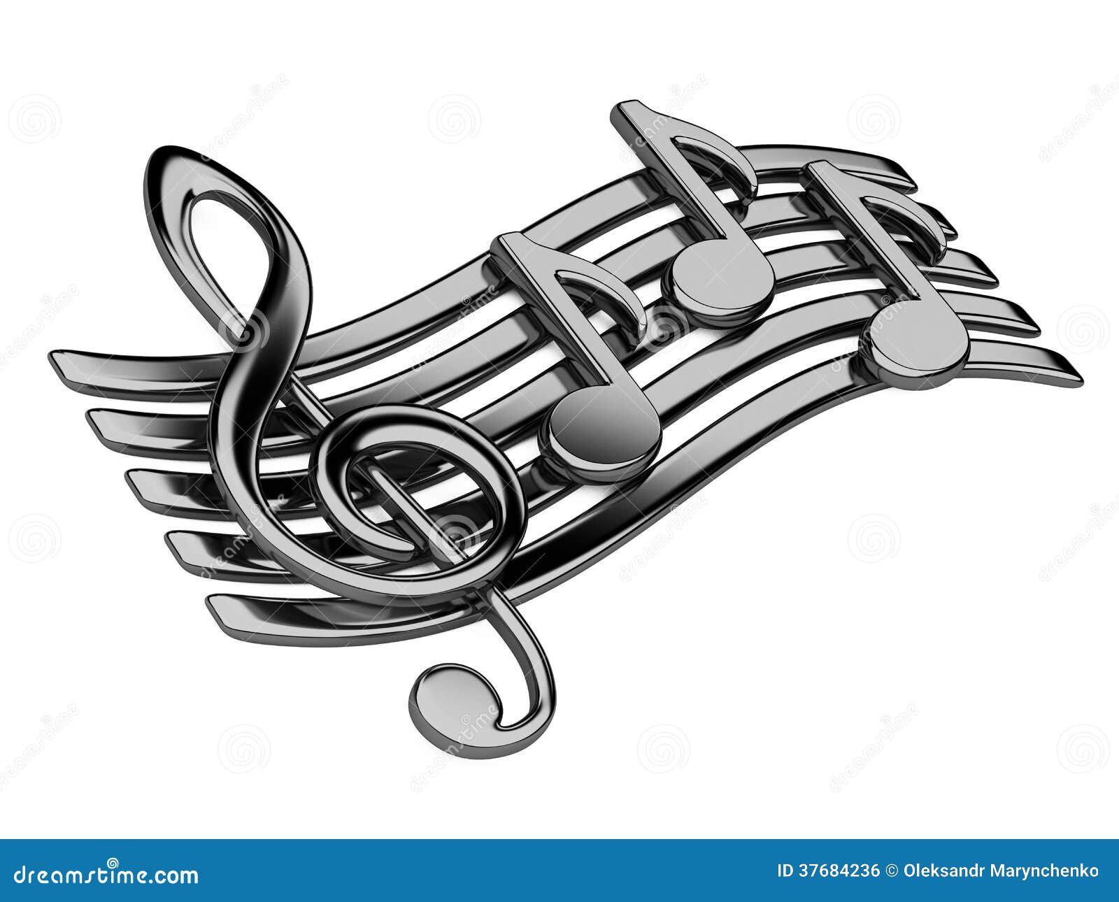 Notas musicales negras. stock de ilustración. Ilustración de negro ...