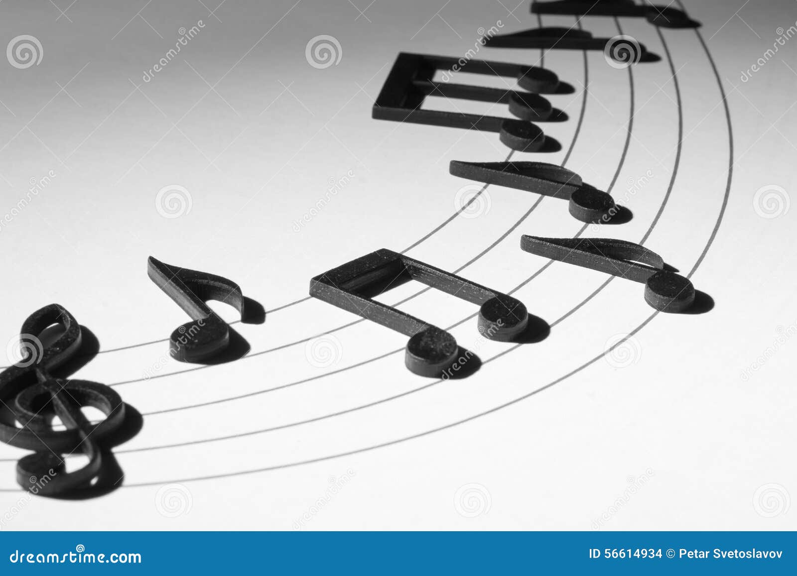 Notas musicales negras foto de archivo. Imagen de extracto - 56614934