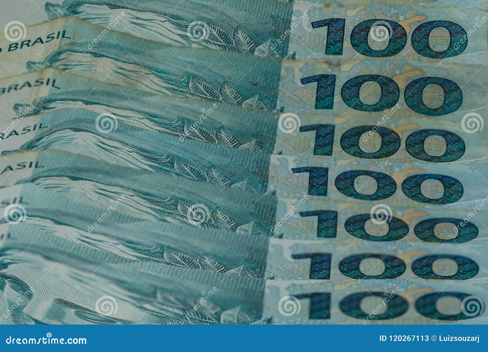 100 Notas Reais Do Dinheiro De Brasil Imagem de Stock - Imagem de ...