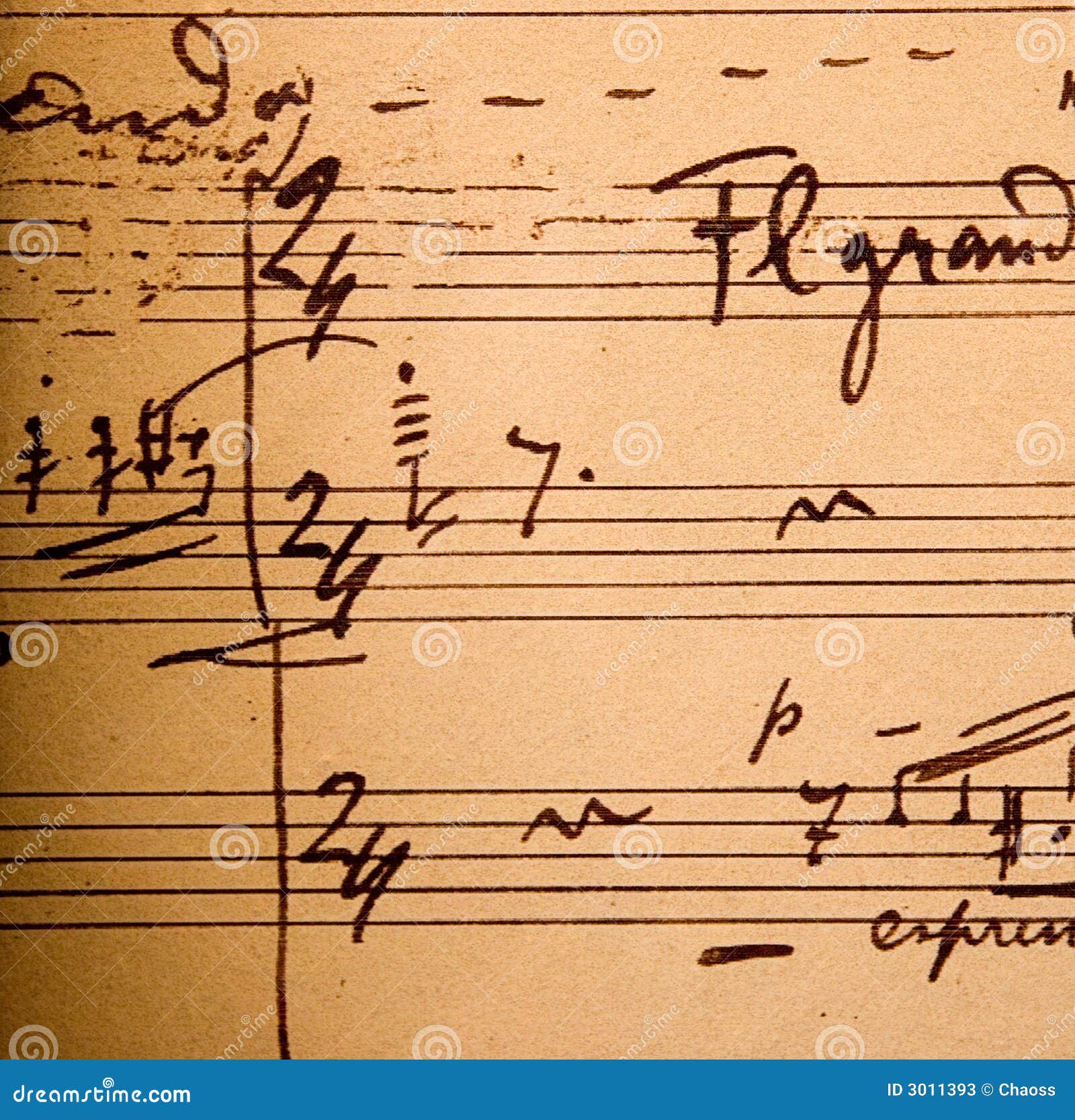 Notazione Musicale Scritta a Mano Immagine Stock - Immagine di adattato ...