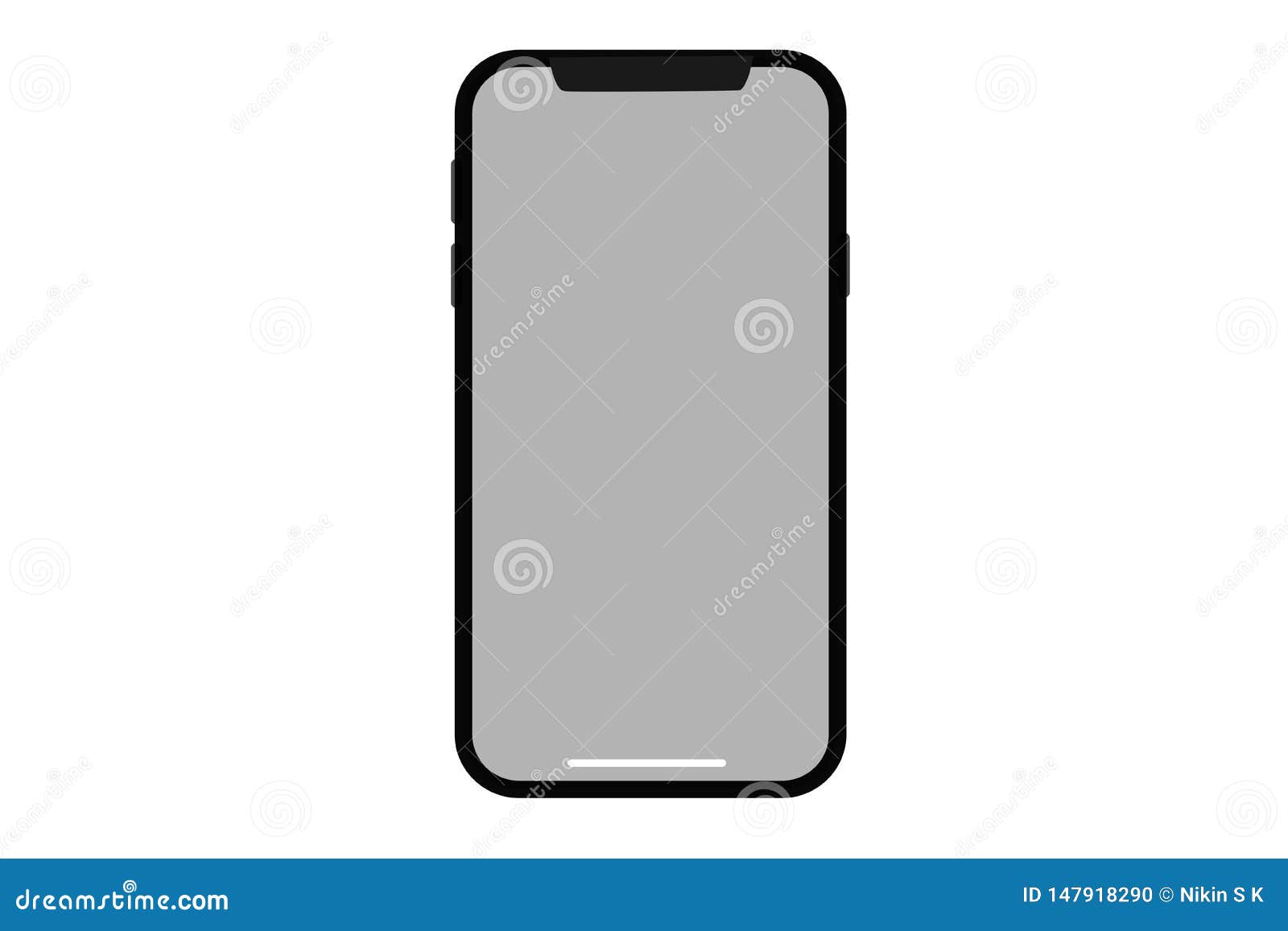 Notch Device Art Like IPhone Mobile Stock Illustration - Illustration ...