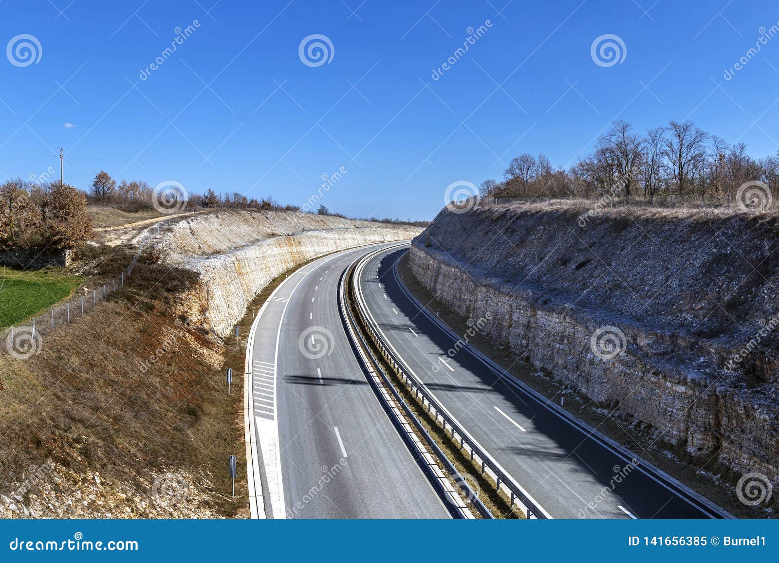 Notch on the highway stock image. Image of outdoor, freeway - 141656385
