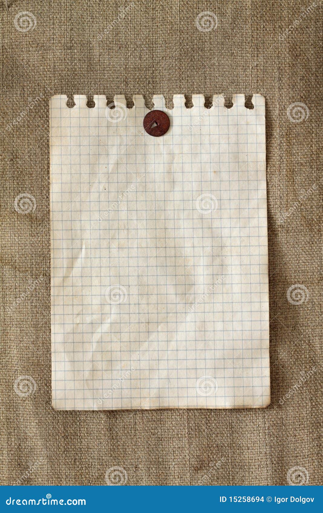 Note stock photo. Image of aged, cloth, document, grunge - 15258694