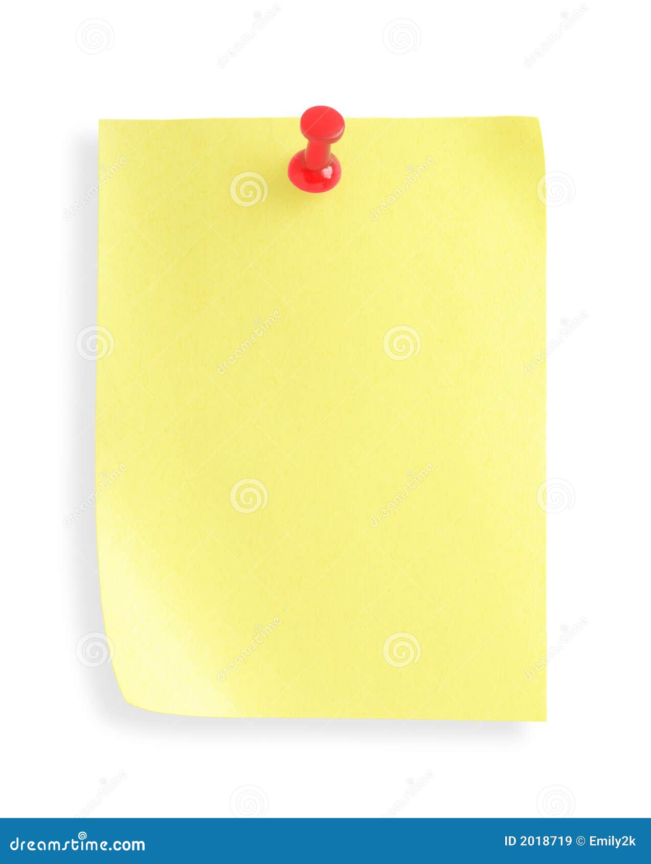 Note Adhésive Avec La Punaise (avec Le Chemin De Découpage) Image stock ...