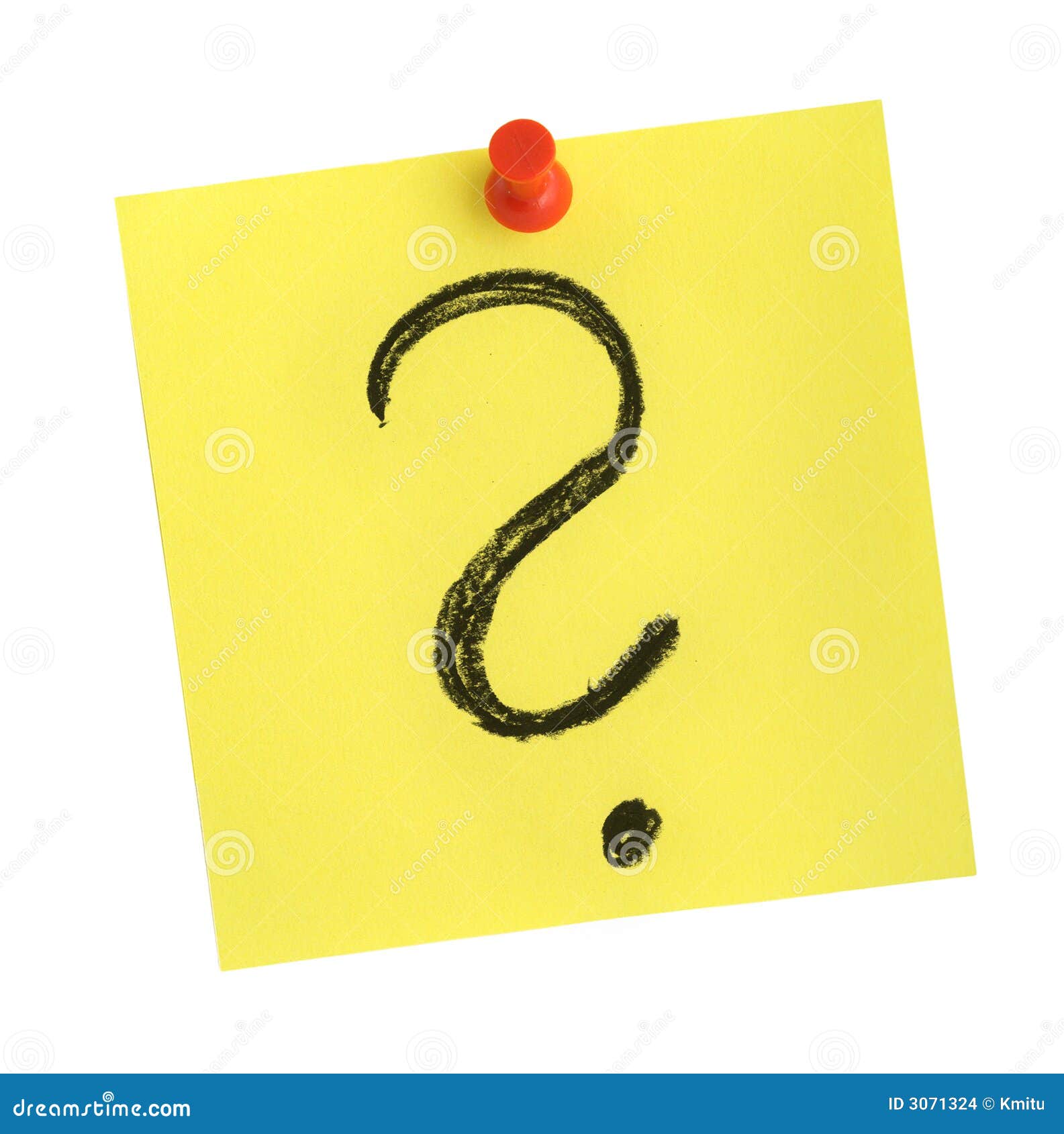 Note Avec Le Point D'interrogation Photo stock - Image du broche ...