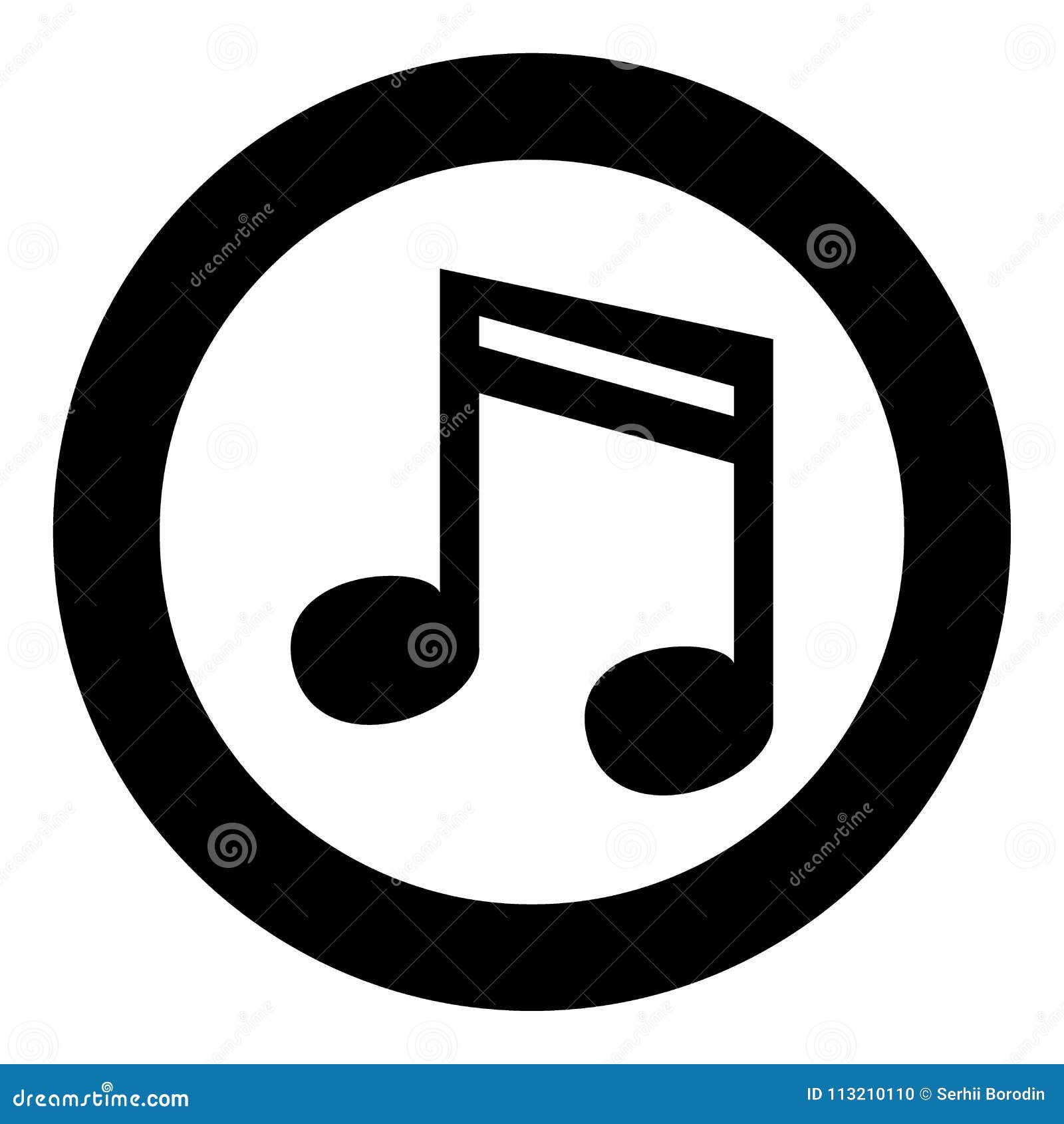 Note the Black Color Icon in Circle or Round Stock Vector ...