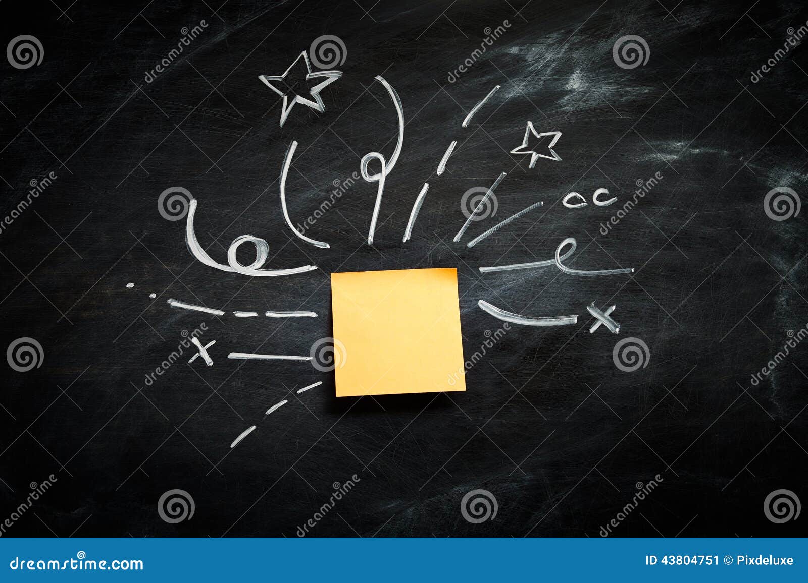 Note on a Blackboard stock image. Image of frame, blank - 43804751