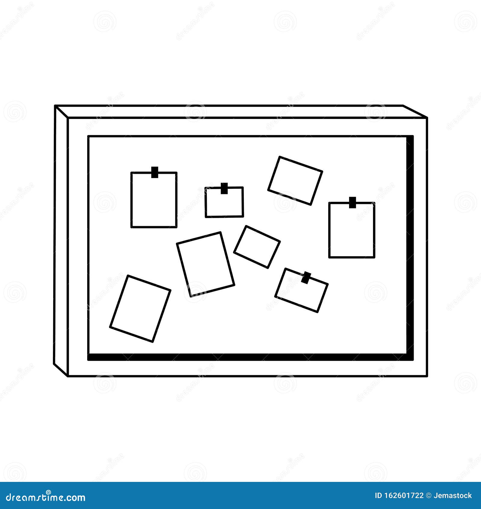 Note Board with Notes Icon, Flat Design Stock Vector - Illustration of ...