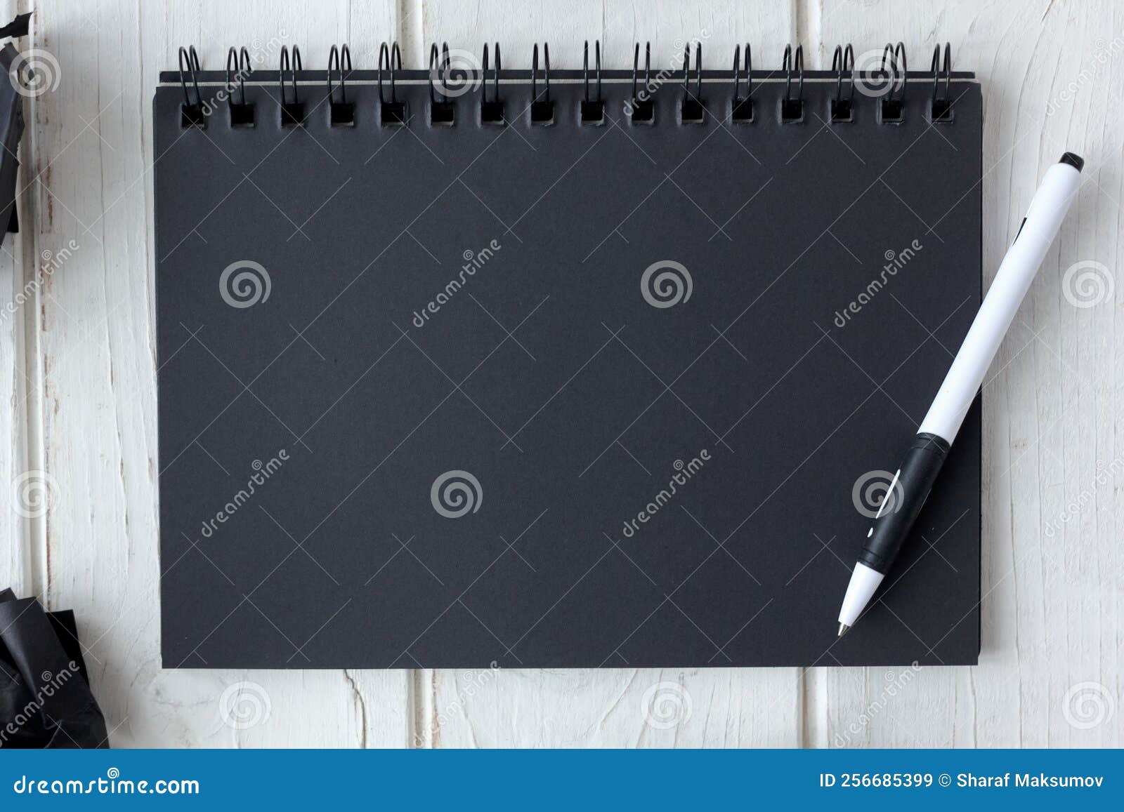 Note Book with Black Pages with Pen Stock Image - Image of education ...