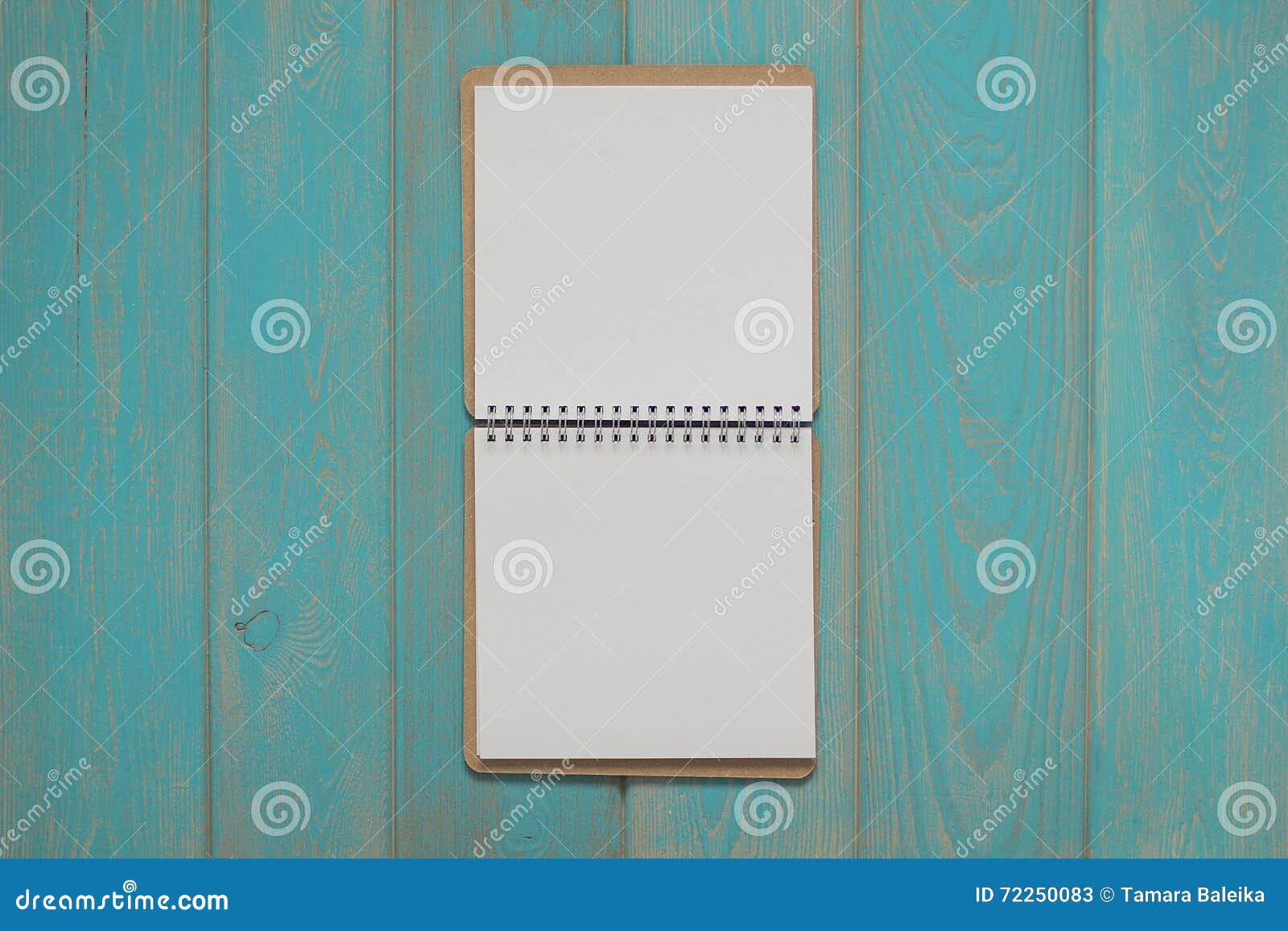 Note Book on Blue Wooden Desk. Stock Image - Image of copyspace, paper ...