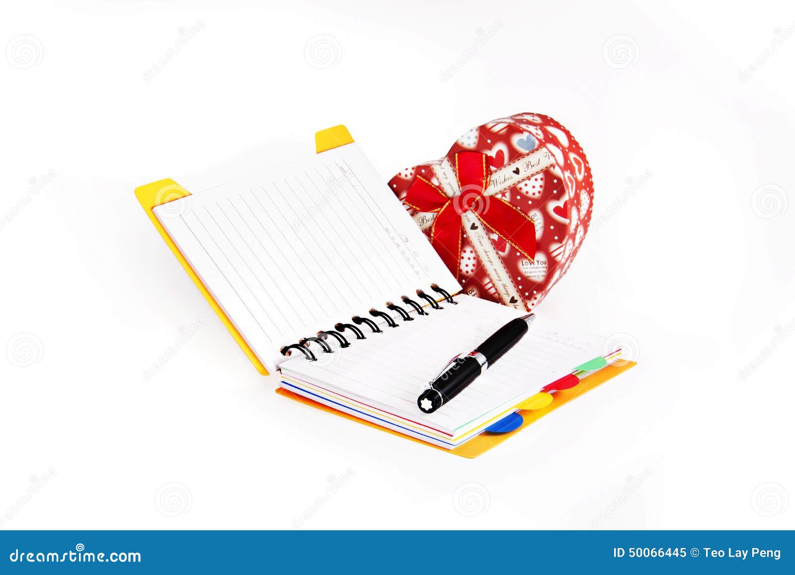 Note book with gift box stock image. Image of author - 50066445