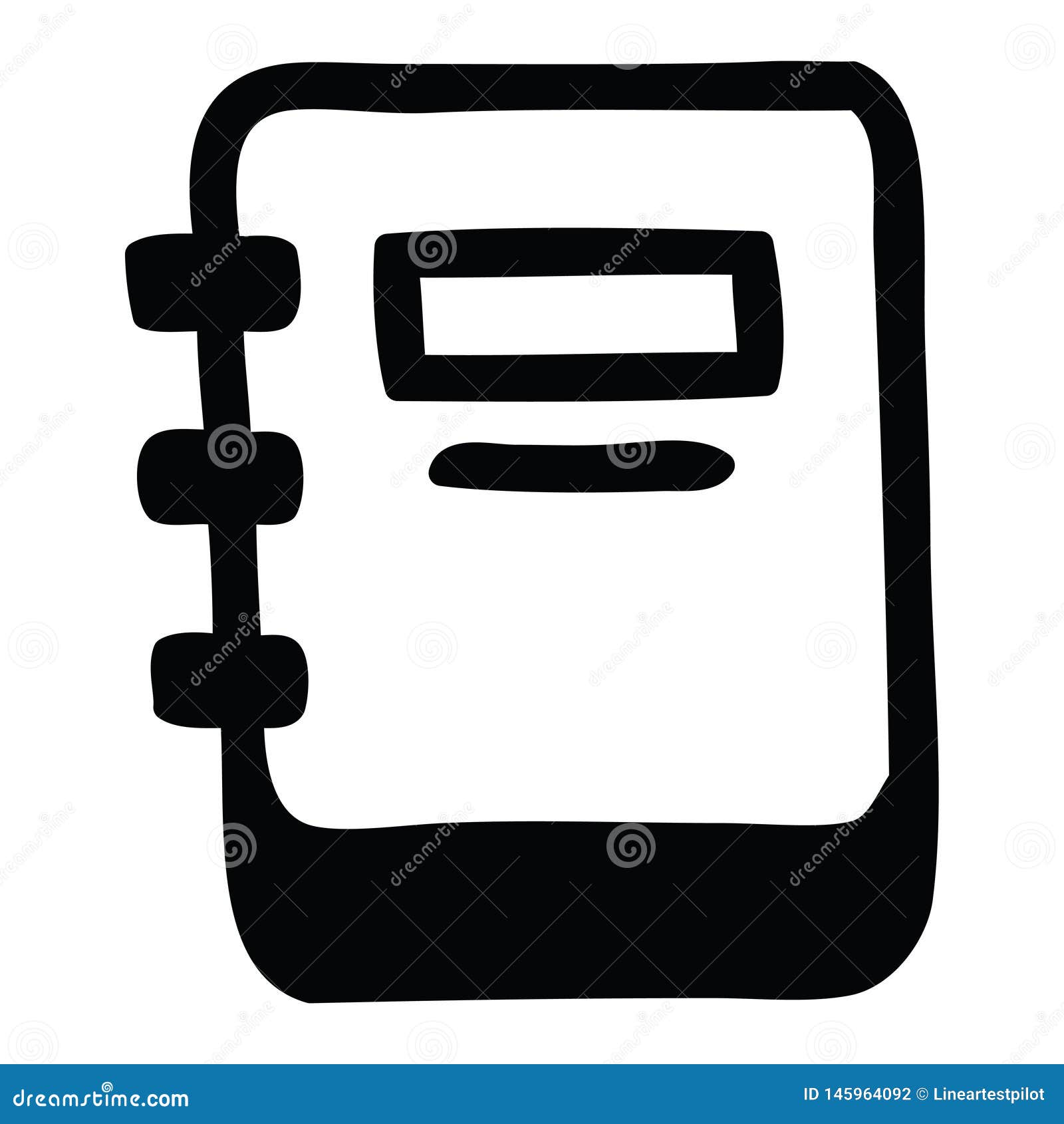 Note book icon symbol stock vector. Illustration of line - 145964092