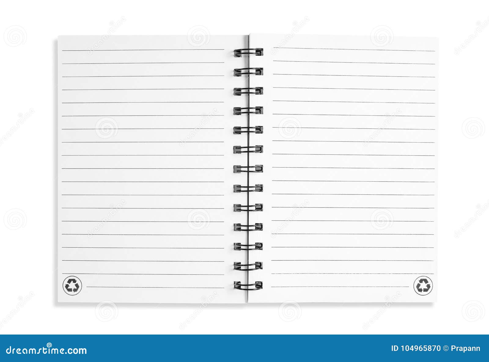 Note Book Isolated on White Stock Photo - Image of sheet, drawing ...