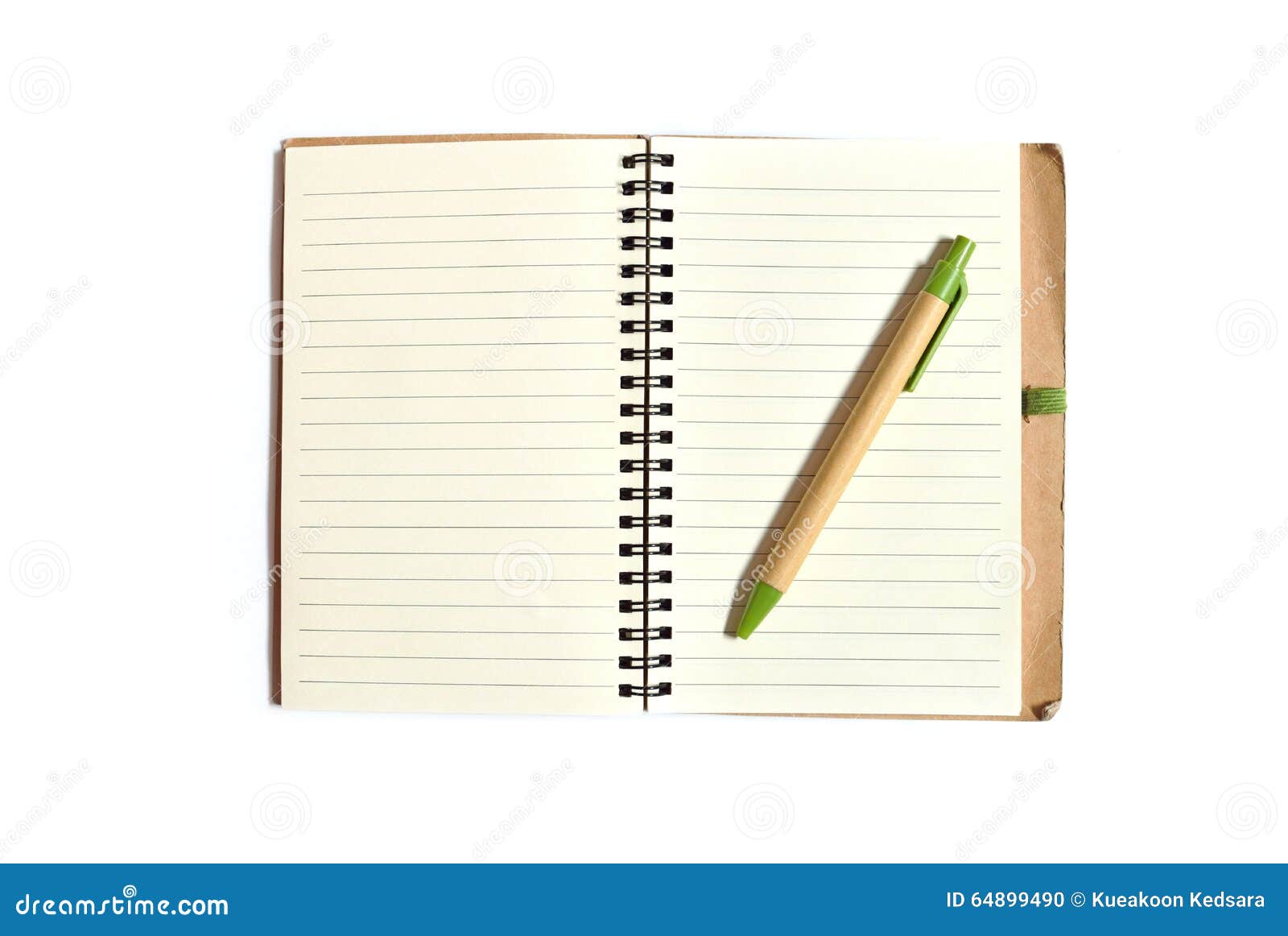 Note Book with Pen on a White Background Stock Photo - Image of note ...