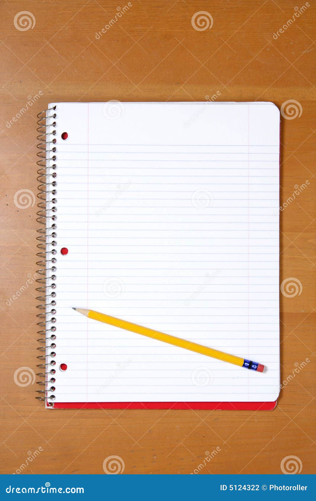 A Note Book and Pencil on a Desk Stock Photo - Image of education ...