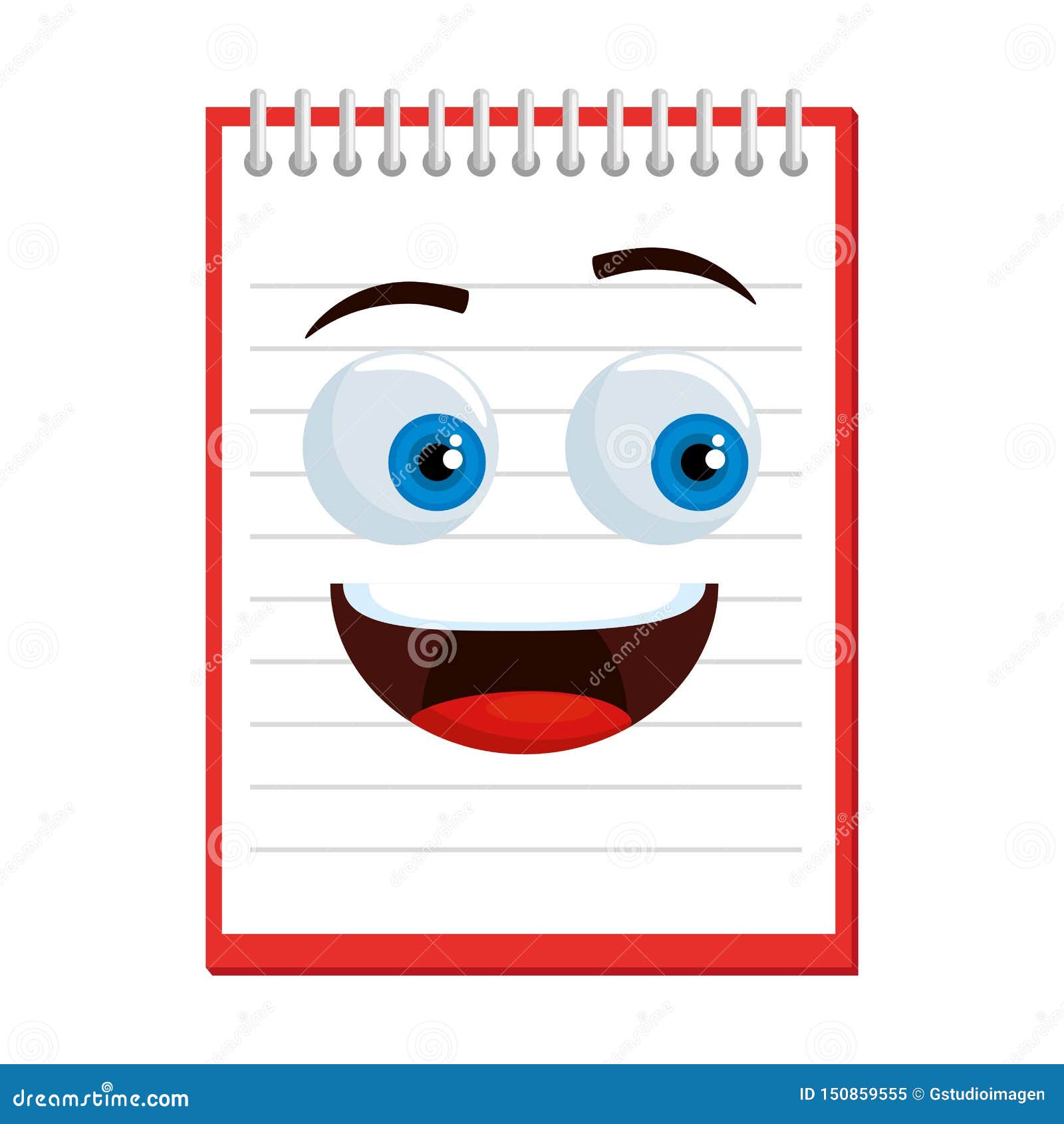 Note Book School Kawaii Comic Character Stock Illustration ...