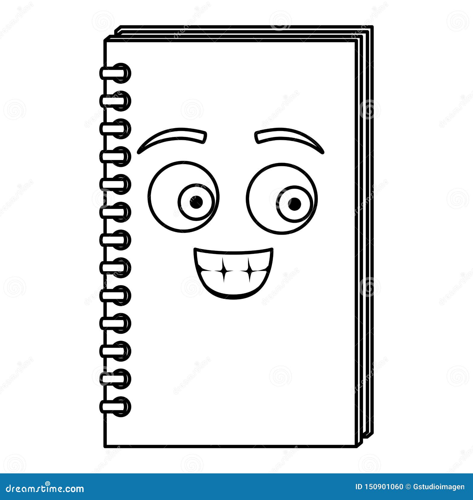Note Book School Kawaii Comic Character Stock Illustration ...