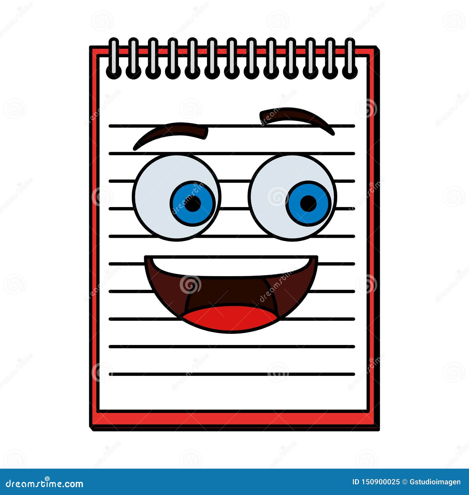 Note Book School Kawaii Comic Character Stock Illustration ...