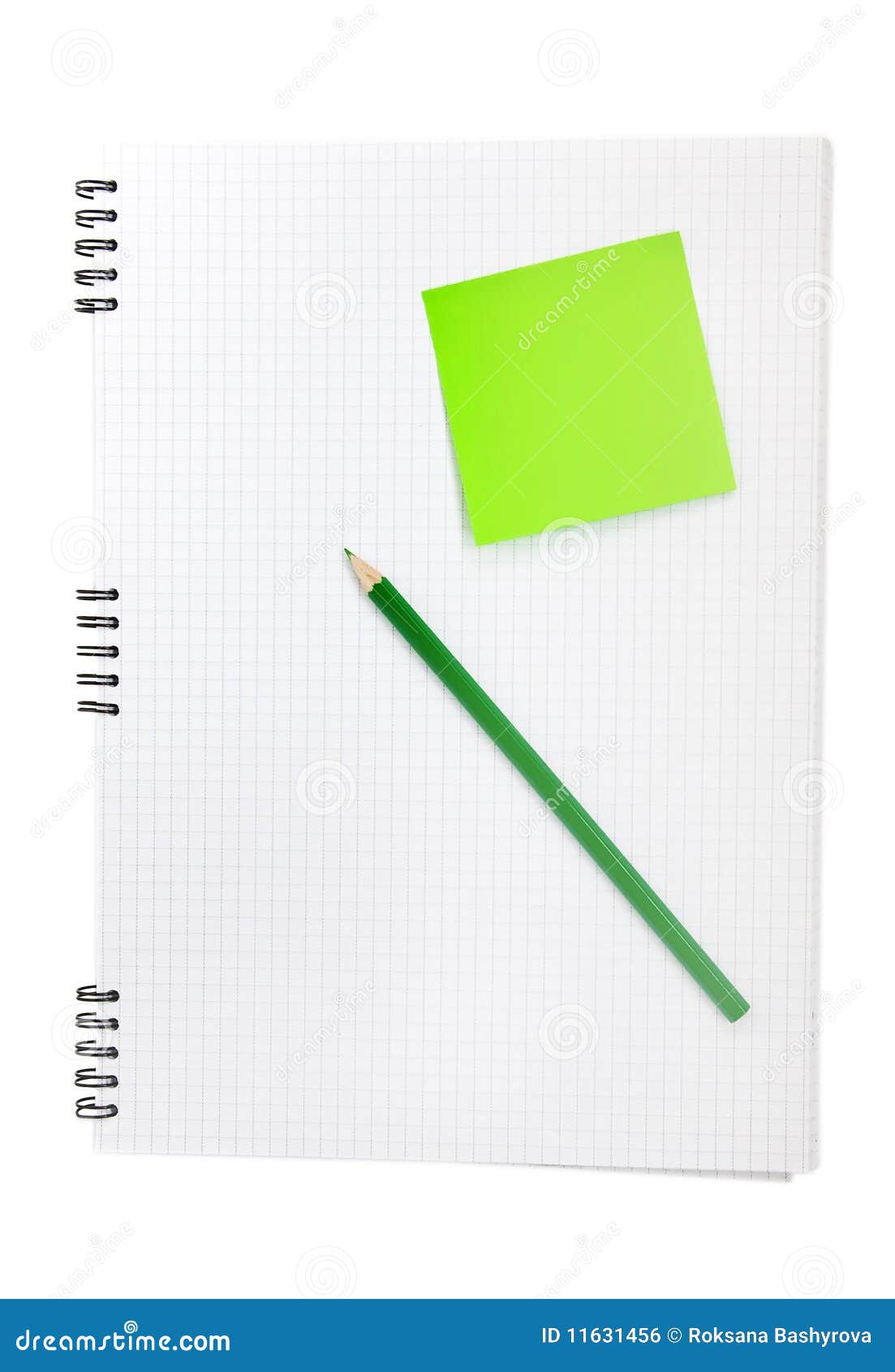 Note book with sticker stock photo. Image of message - 11631456
