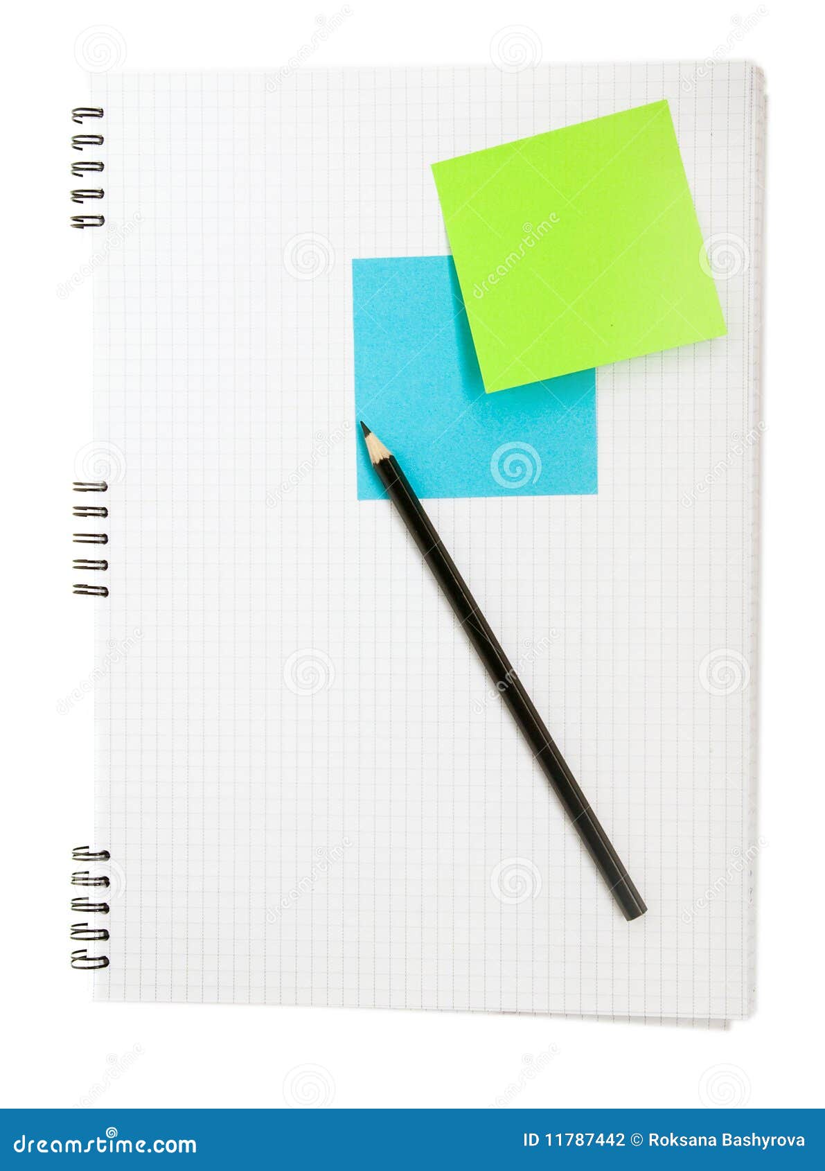 Note book with sticker stock photo. Image of list, office - 11787442