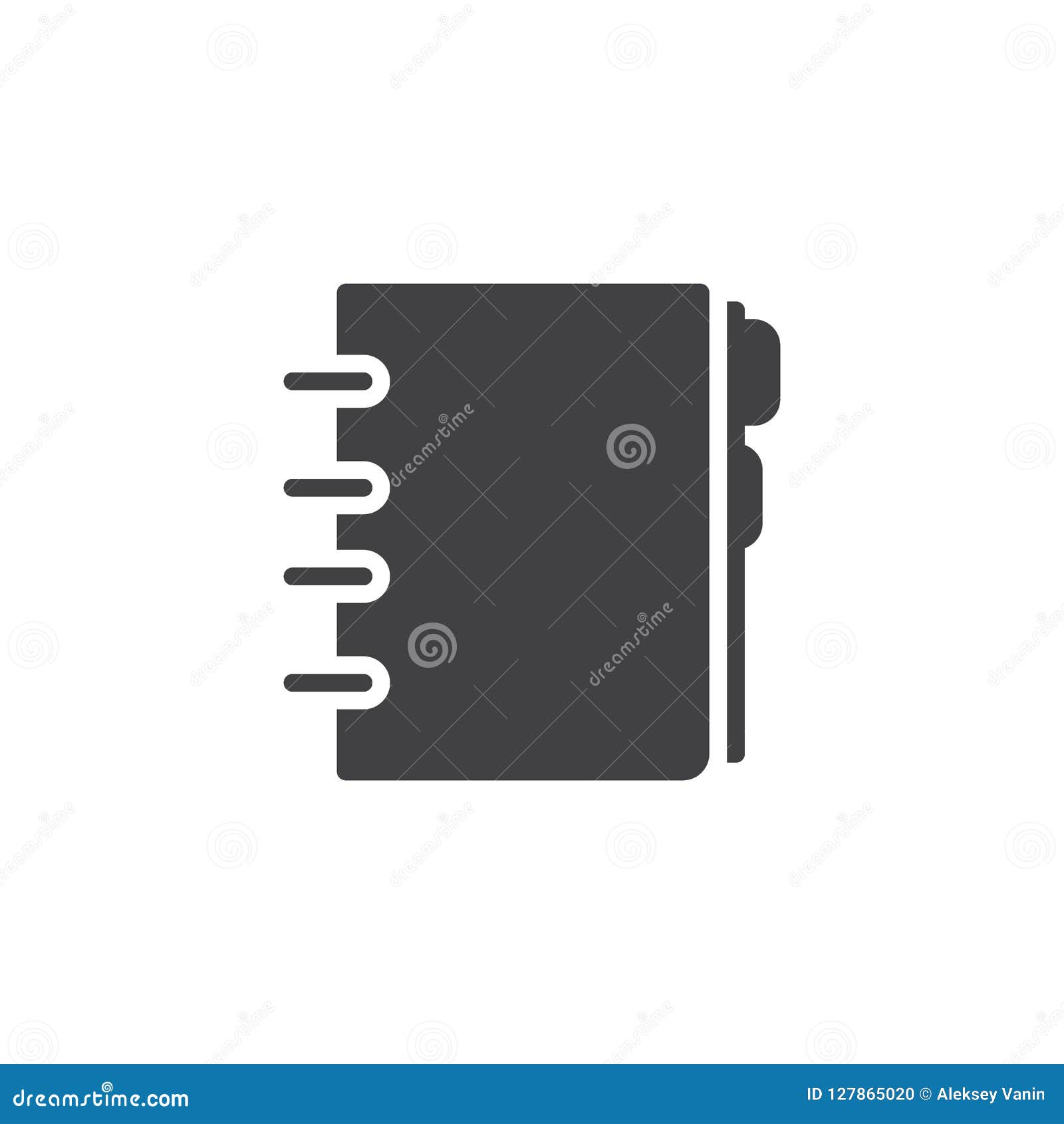 Note Book vector icon stock vector. Illustration of logo - 127865020