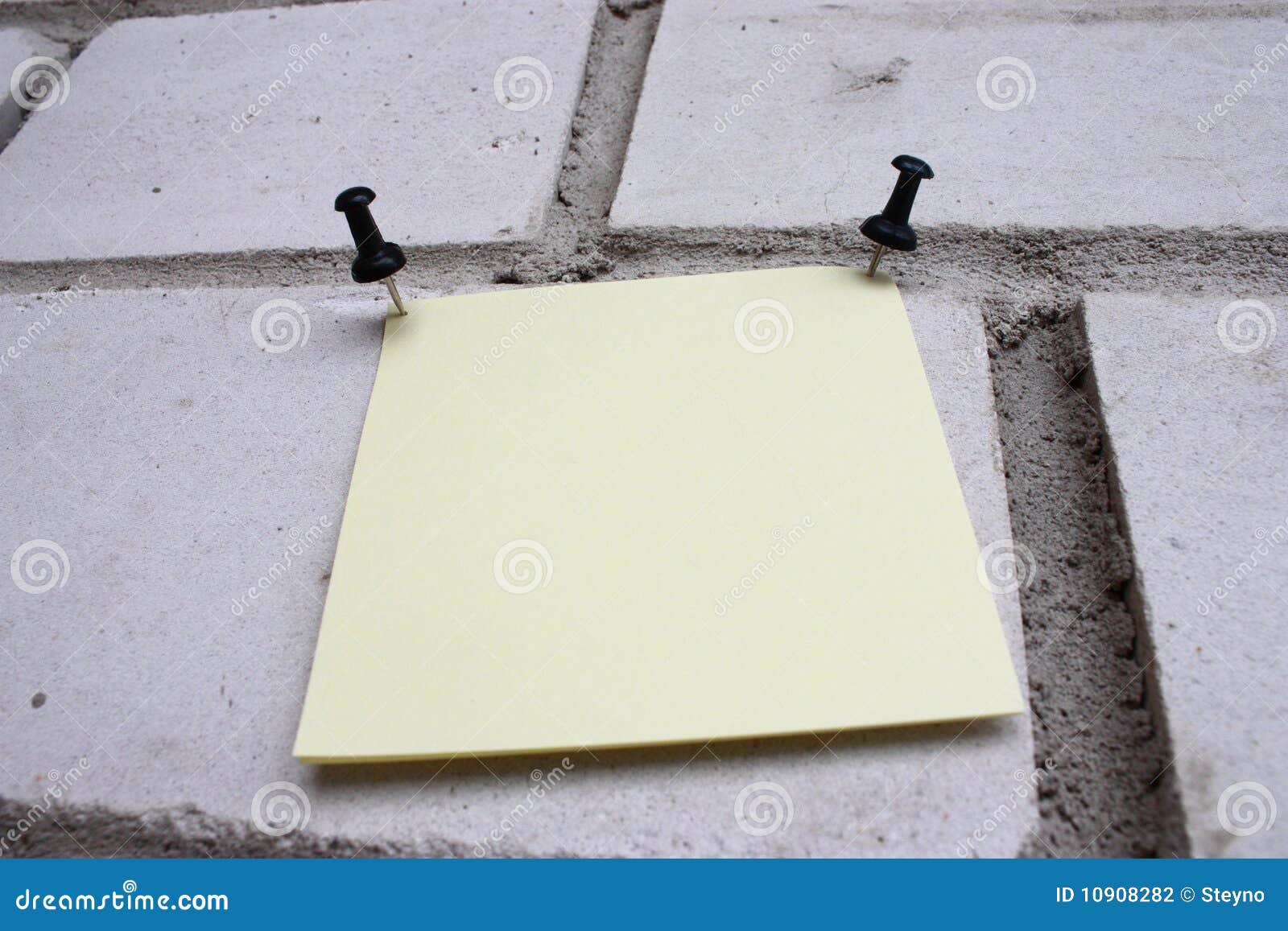 Note on bricks stock photo. Image of abstract, board - 10908282