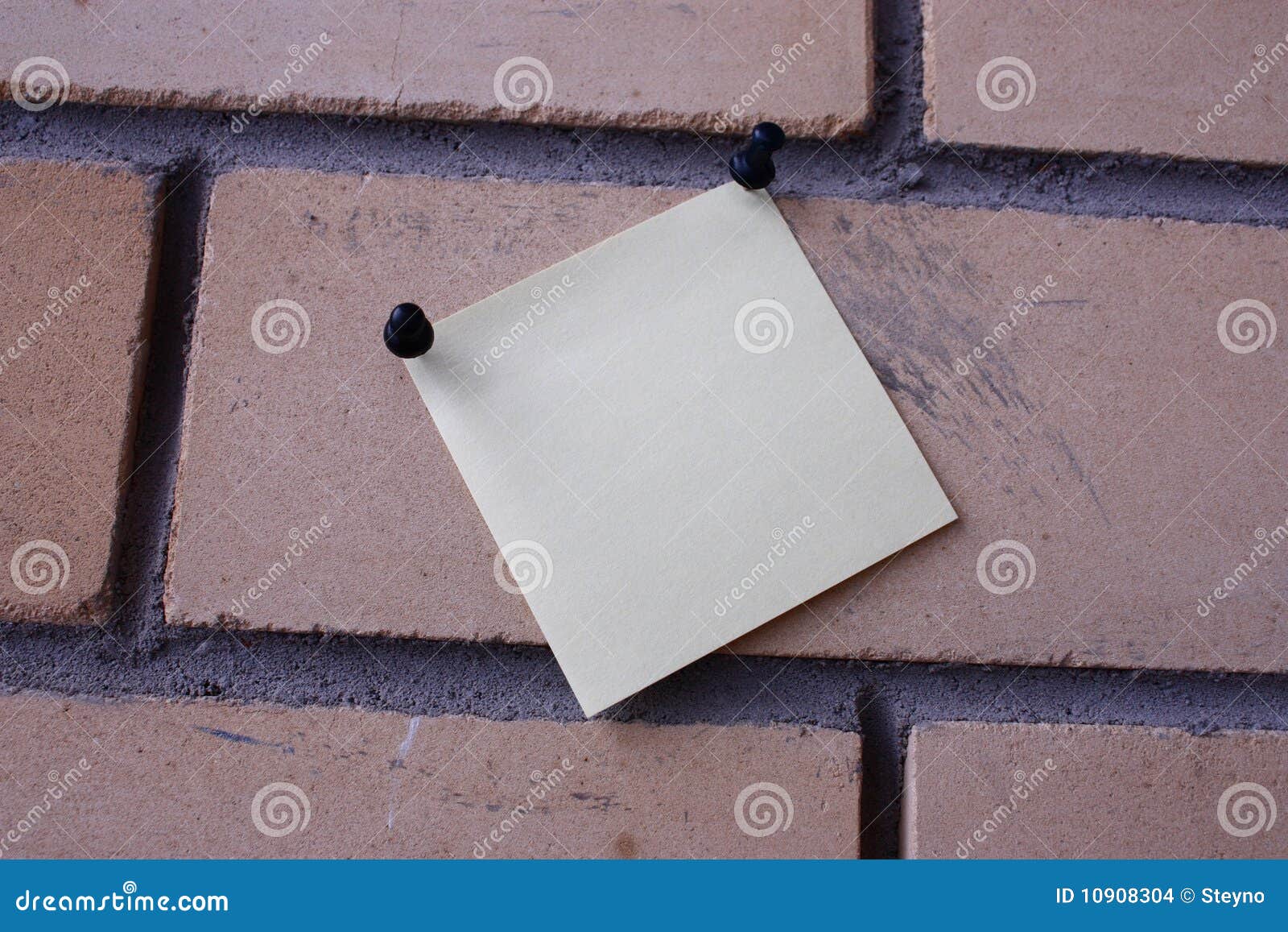 Note on bricks stock photo. Image of horizontal, board - 10908304