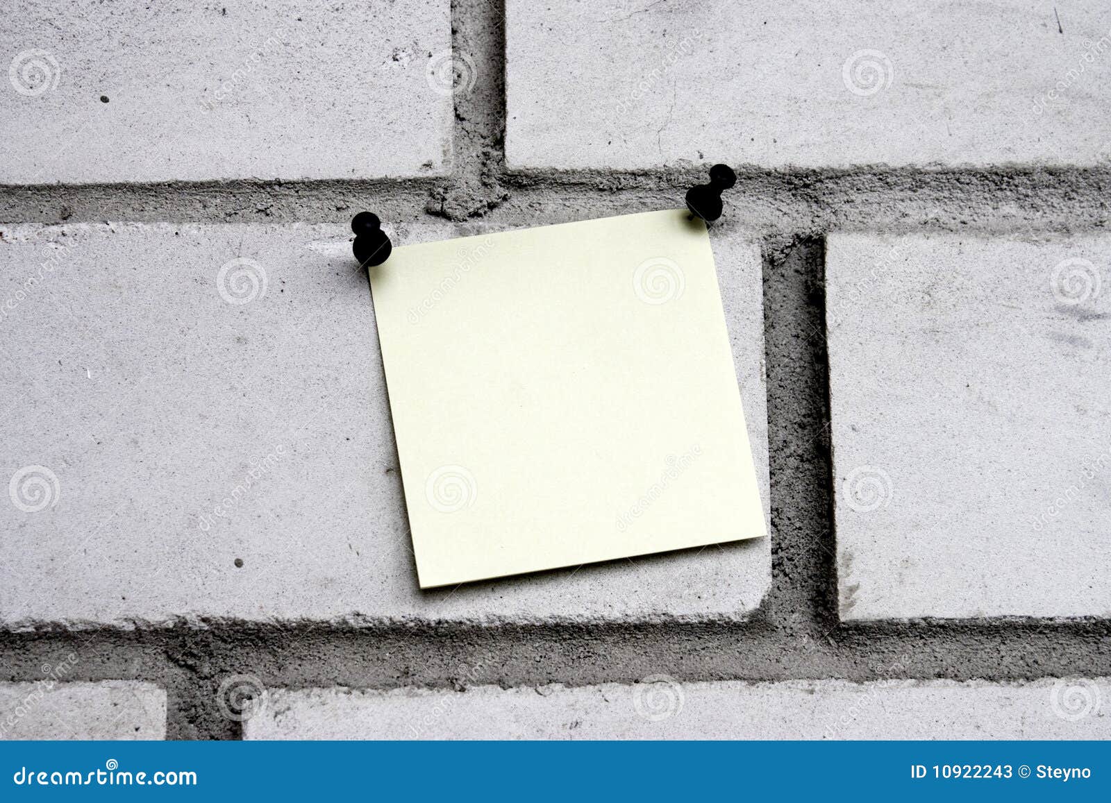 Note on bricks stock image. Image of notepad, horizontal - 10922243