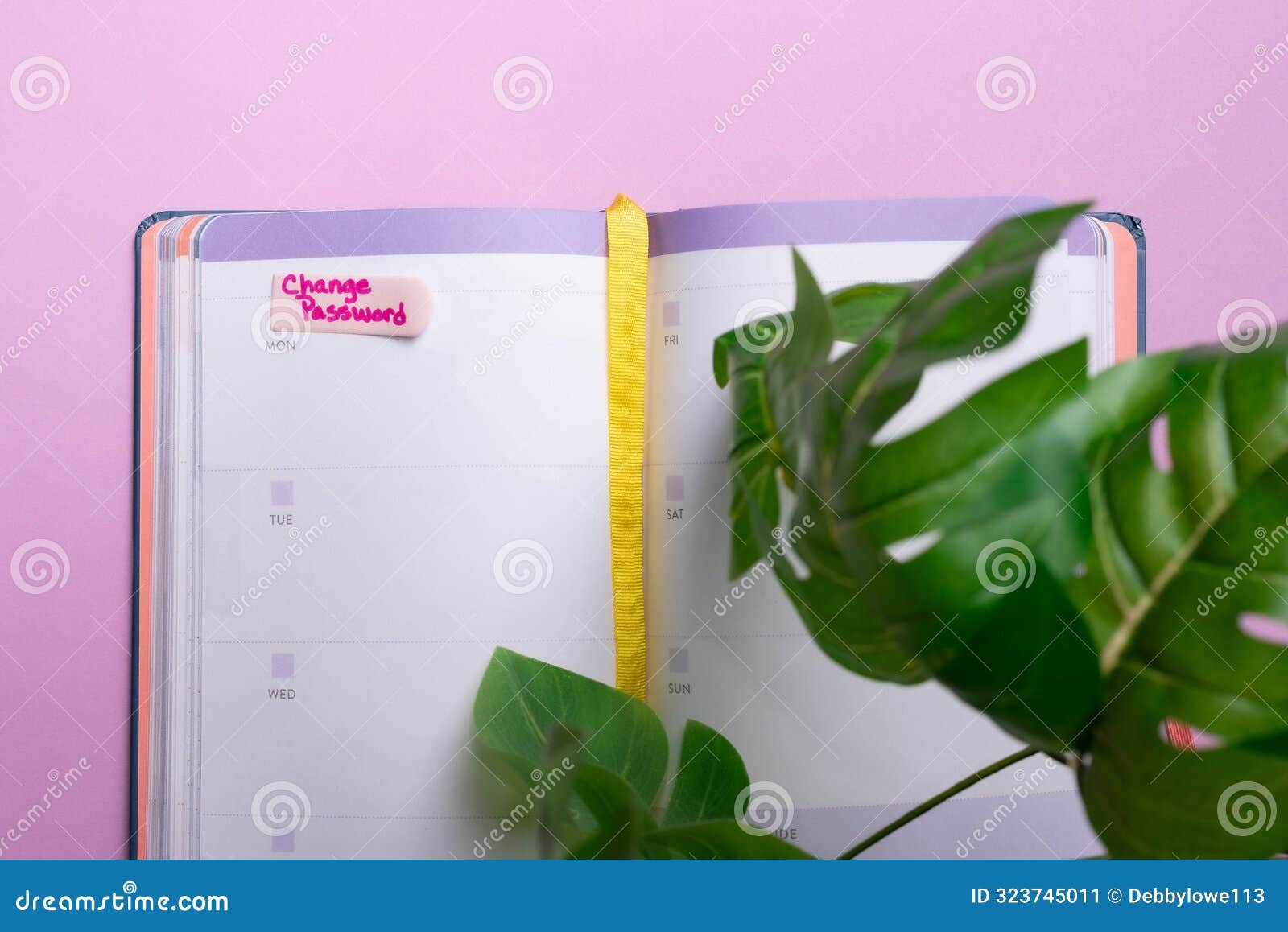 Note on Calendar To Change Password, Cyber Security Concept Stock Image ...