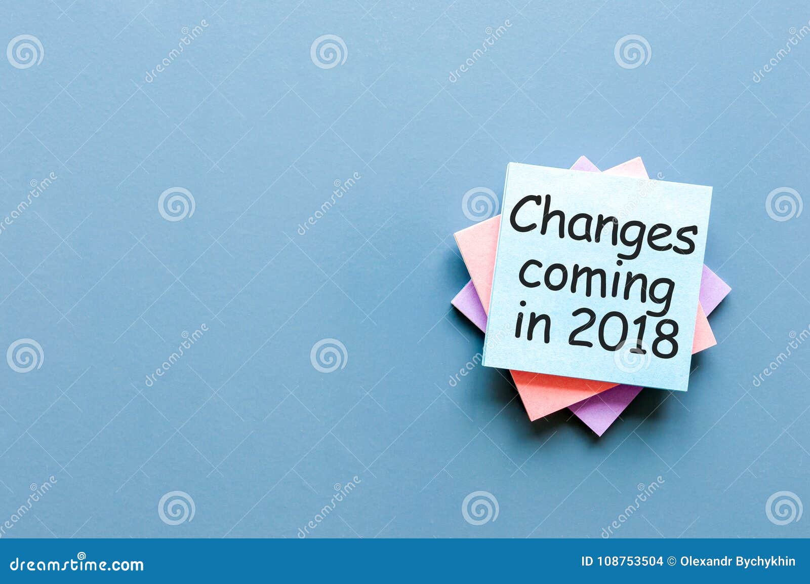 A Note Changes Coming in 2018. with Empty Space for Text, Mockup Stock ...