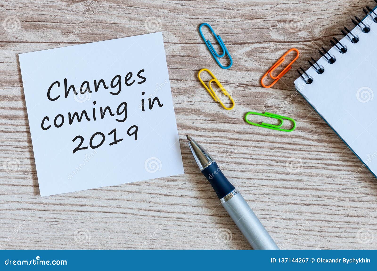 A Note Changes Coming in 2019. with Office or School Supplies Stock ...