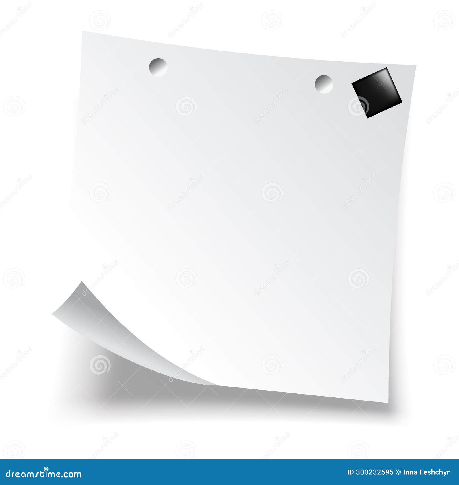 Note Collante. Feuille De Papier Blanc. Rappel D'informations. Bloc ...