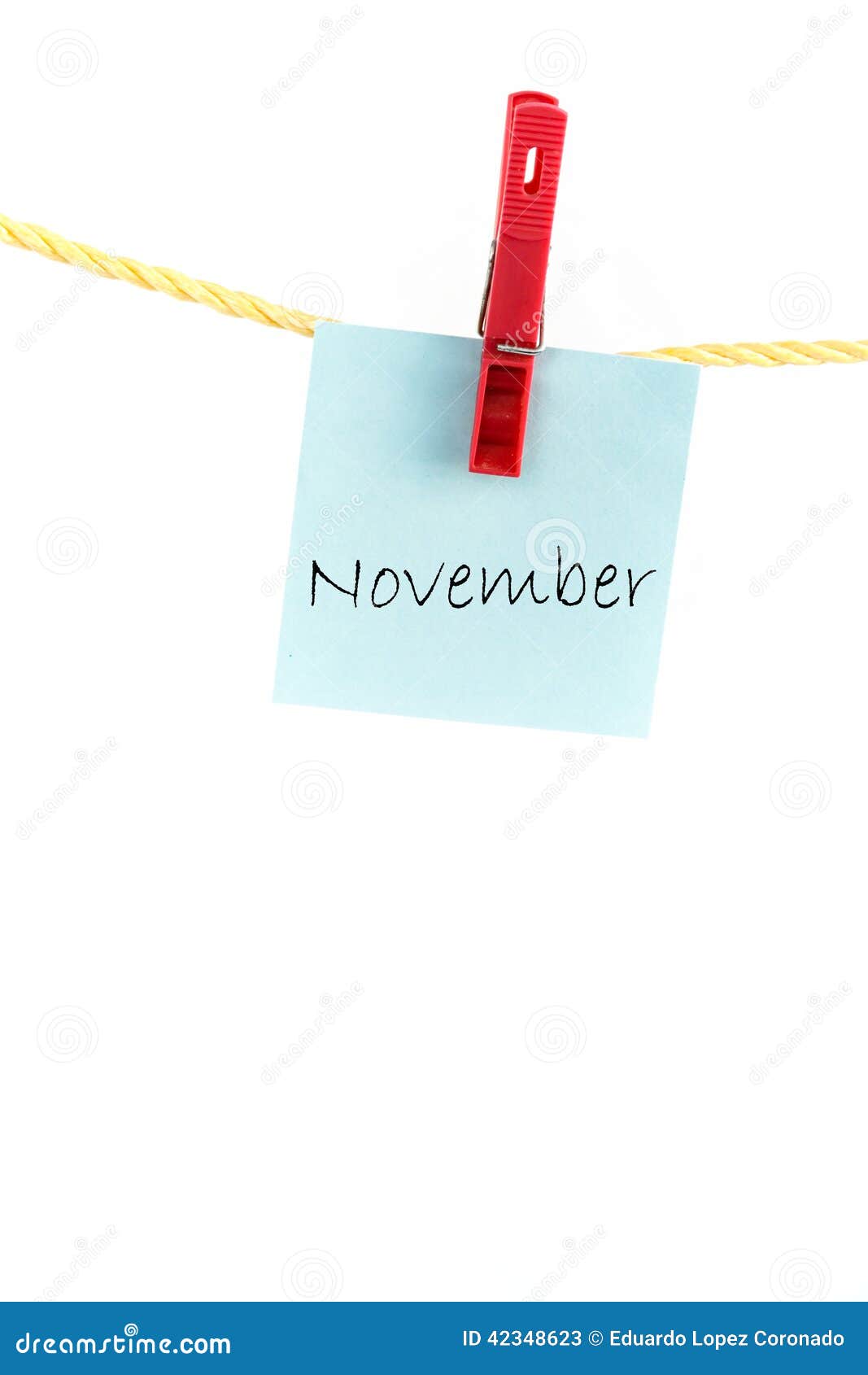 Note Colored Paper November Stock Image - Image of tape, board: 42348623