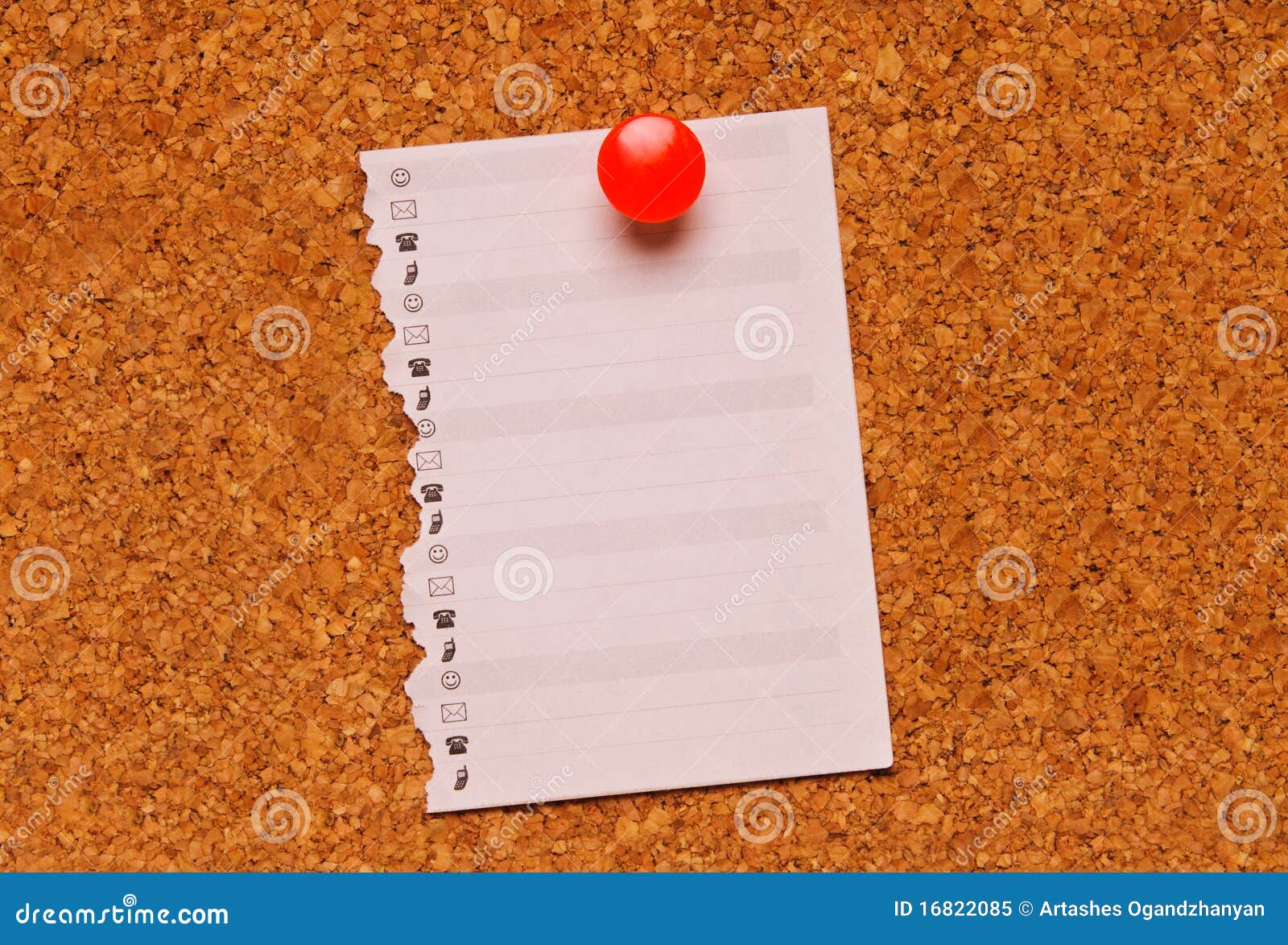 A note on a cork board stock image. Image of remind, note - 16822085