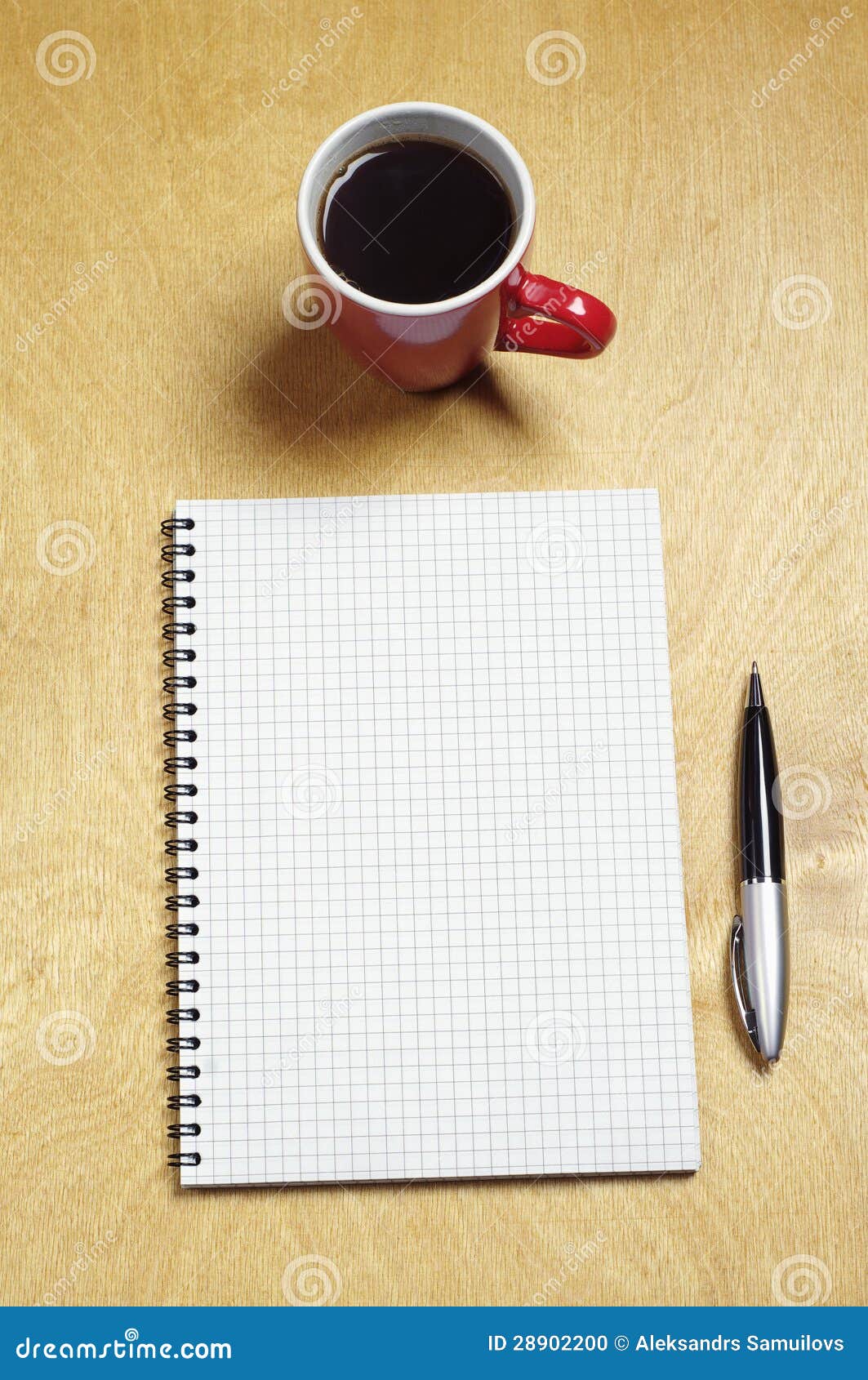 Note and cup of coffee stock photo. Image of planning - 28902200