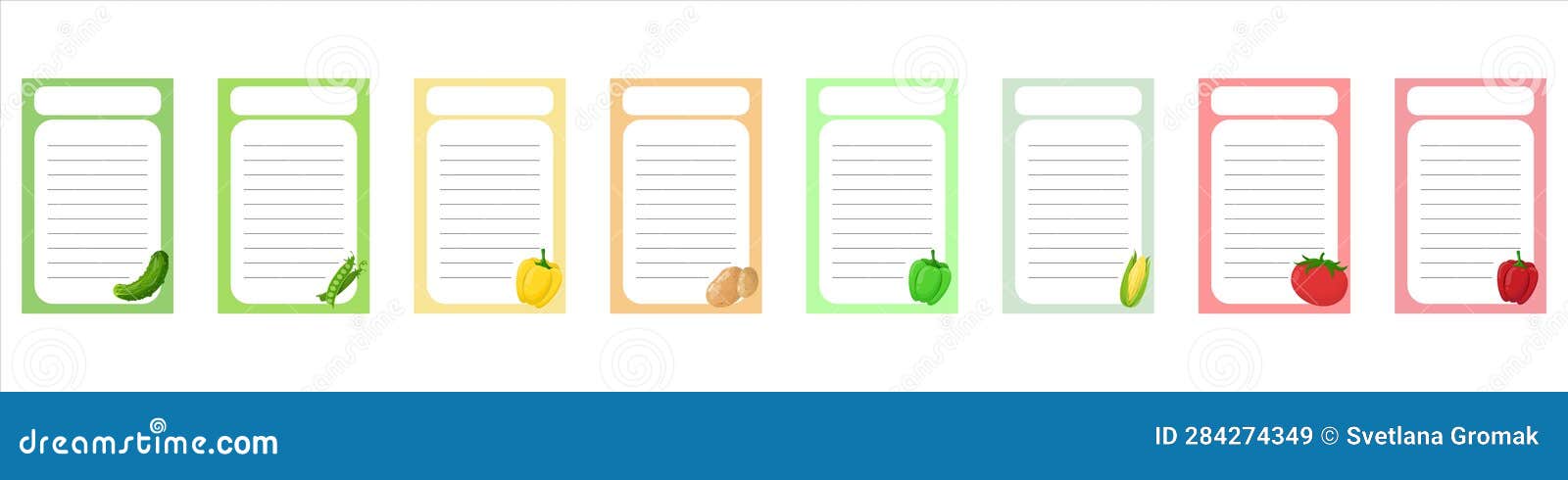 Note of Cute Vegetable Label Illustration. Memo, Paper. Vector Drawing ...