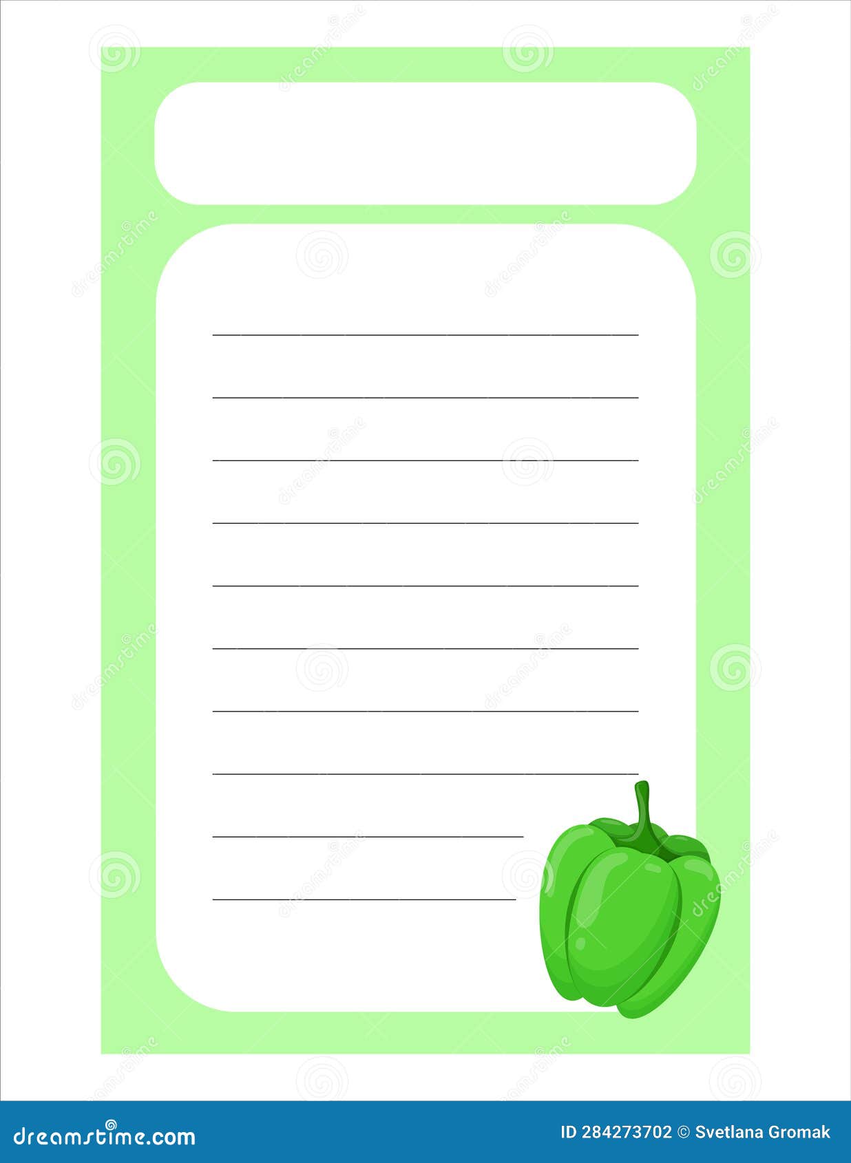 Note of Cute Vegetable Label Illustration. Memo, Paper. Vector Drawing ...